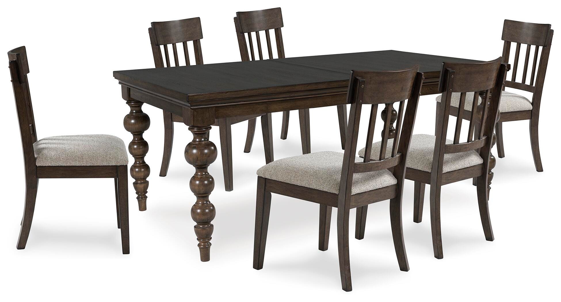 Click here for Veramond Dining Table and 6 Chairs  Dark Brown prices