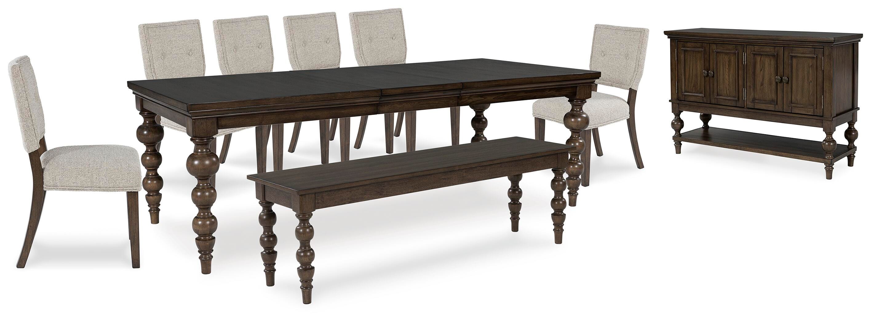 Click here for Veramond Dining Table and 6 Chairs and Bench with... prices