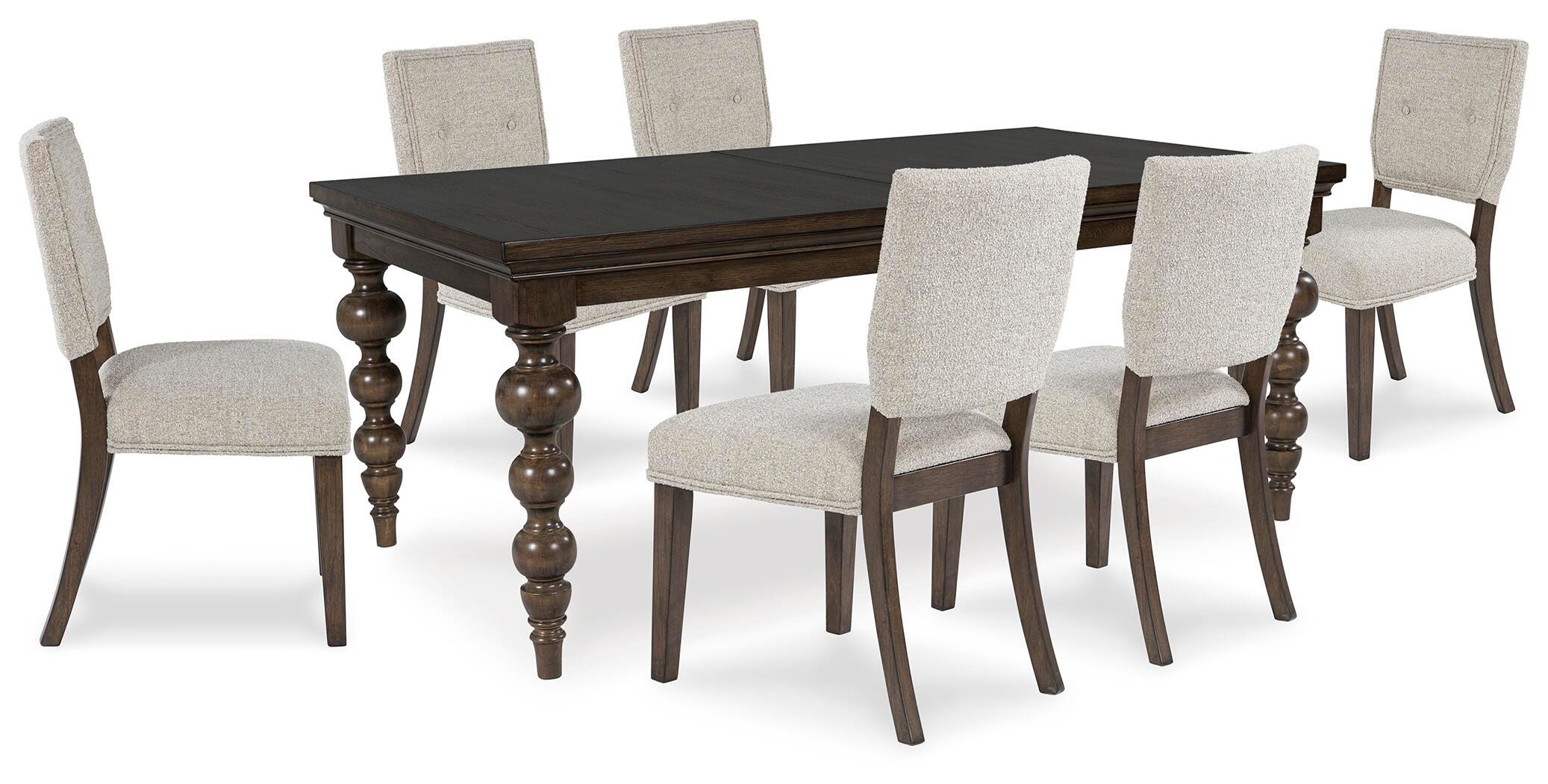 Click here for Veramond Dining Table and 6 Chairs  Dark Brown prices