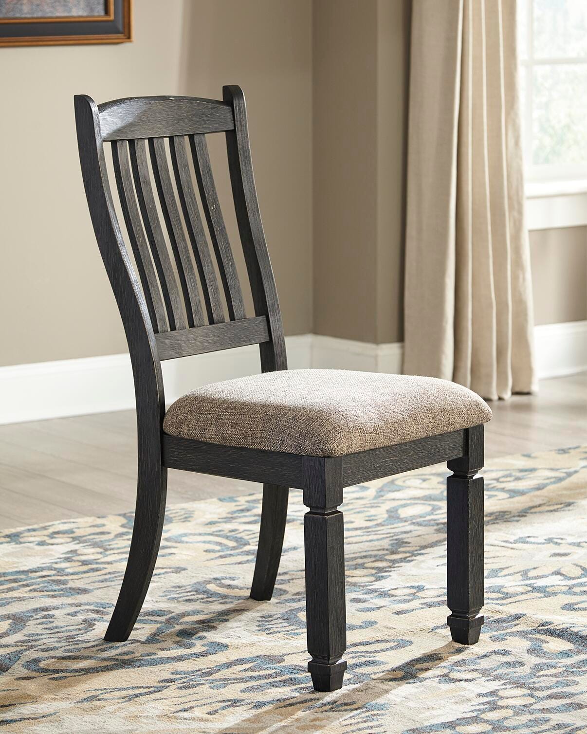 Click here for Tyler Creek Slat Back Dining Chair  Black/Grayish... prices