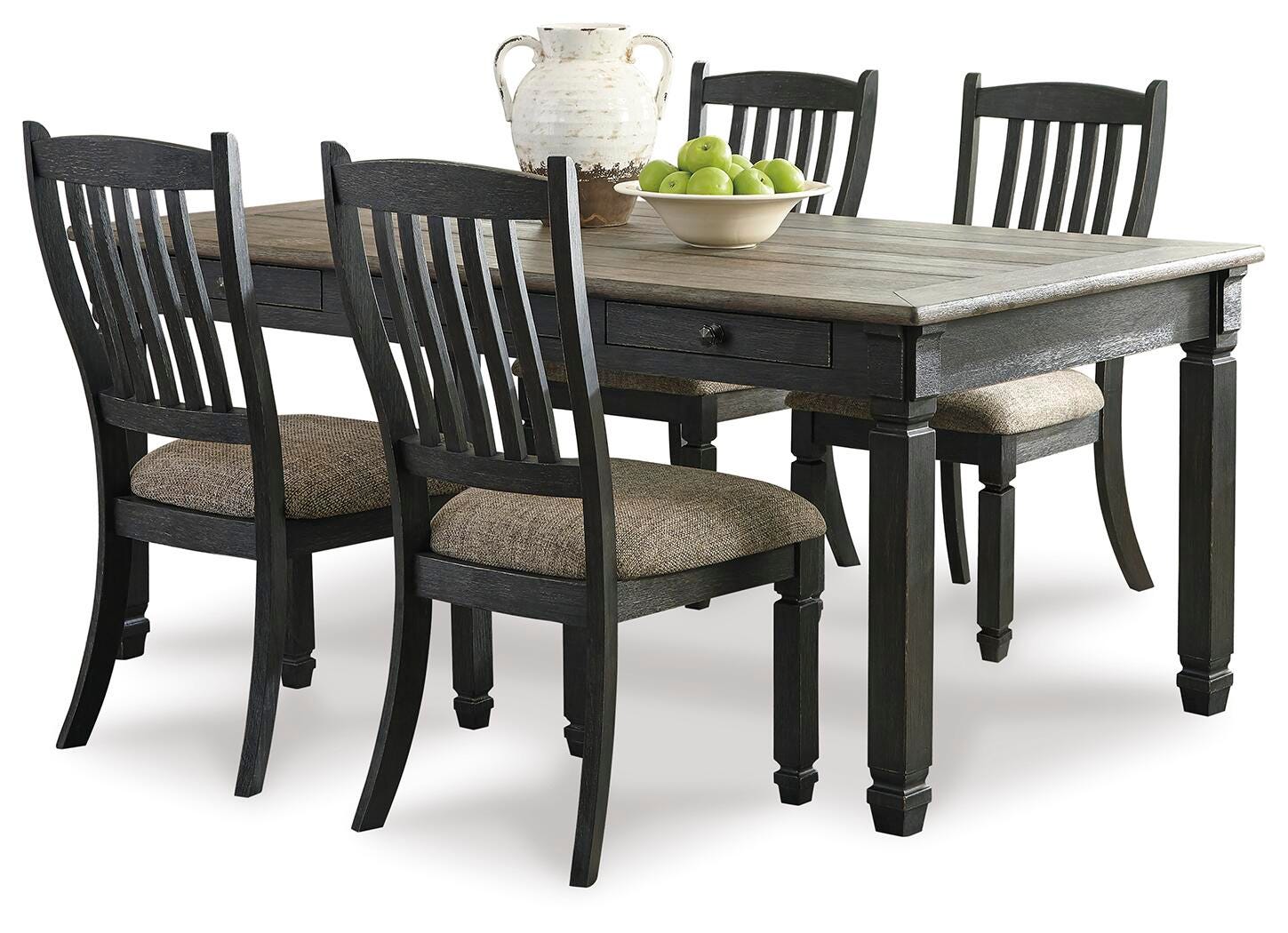 Click here for Tyler Creek Dining Table and 4 Chairs  Black/Gray prices