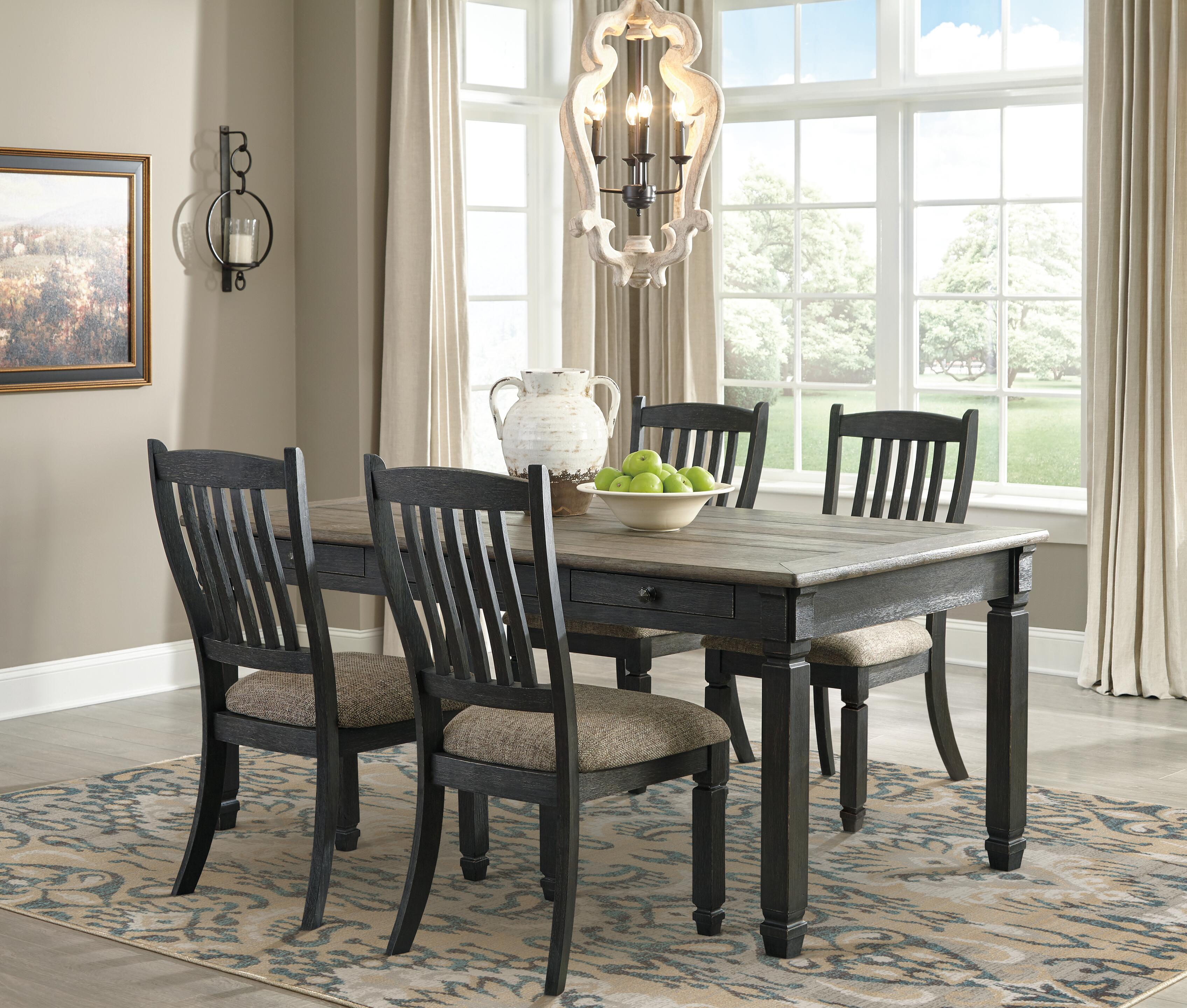 Click here for Tyler Creek Dining Table and 6 Chairs  Black/Gray prices