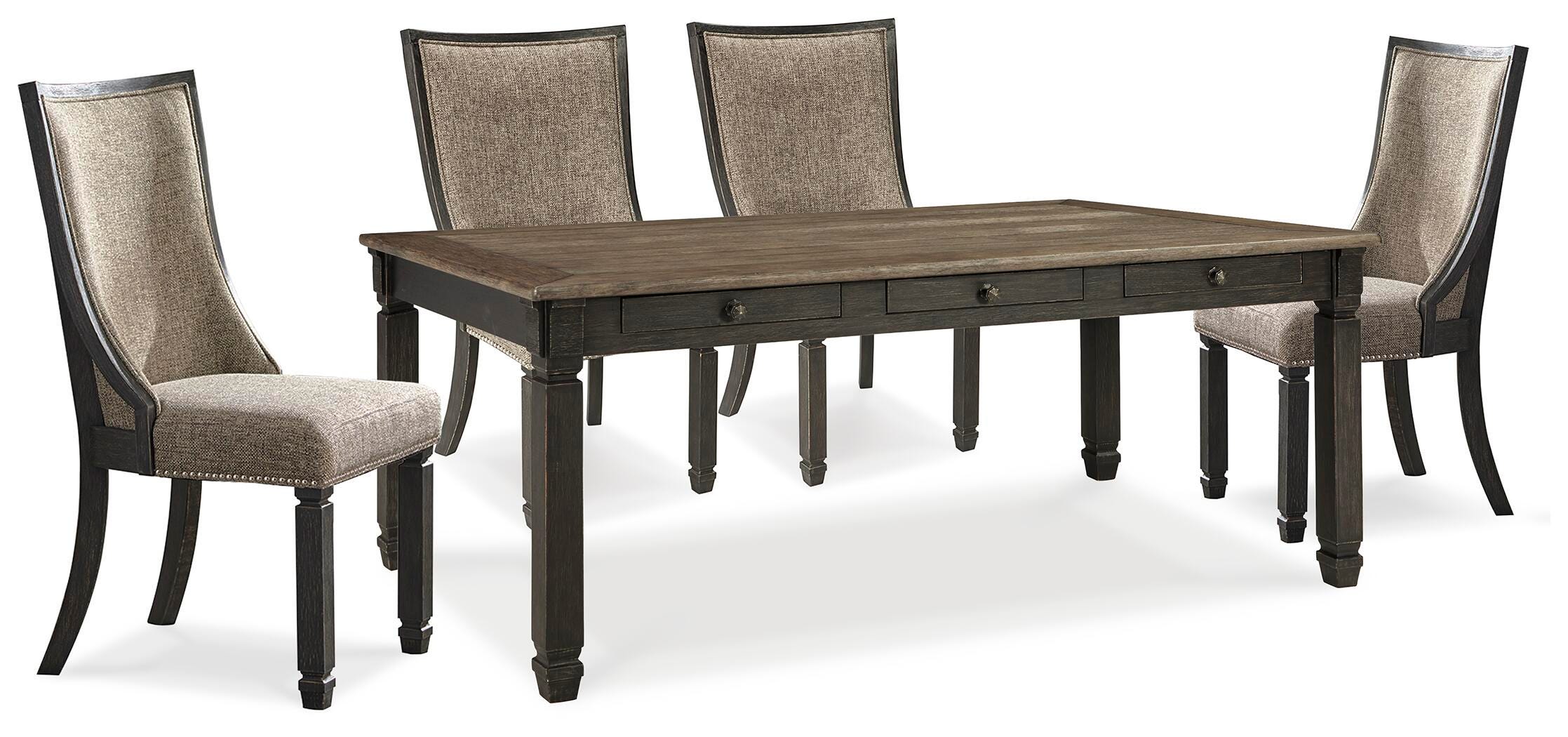 Click here for Tyler Creek Dining Table and 4 Chairs  Black/Gray prices