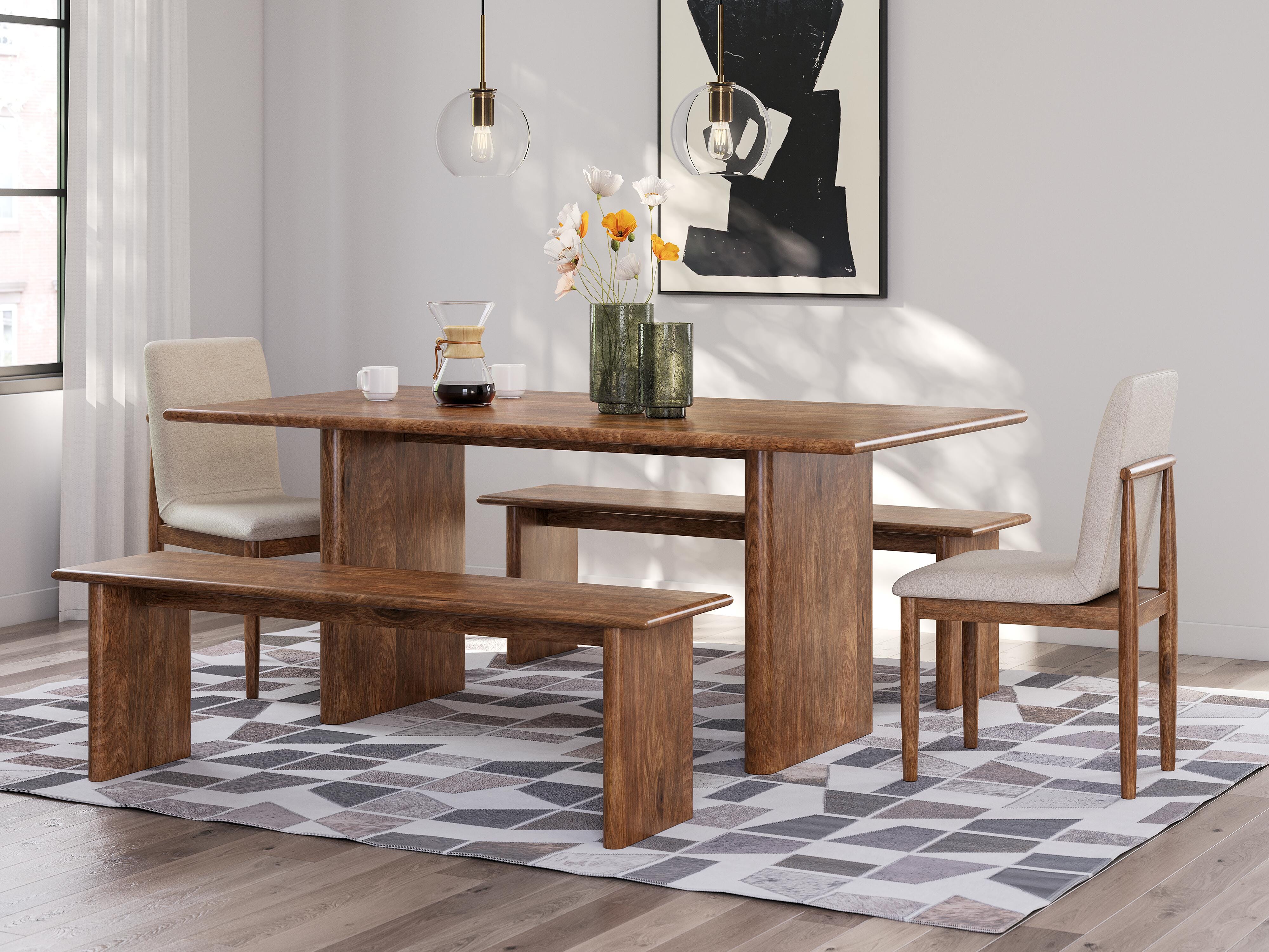 Click here for Isanti Dining Table and 2 Chairs and 2 Benches  Li... prices