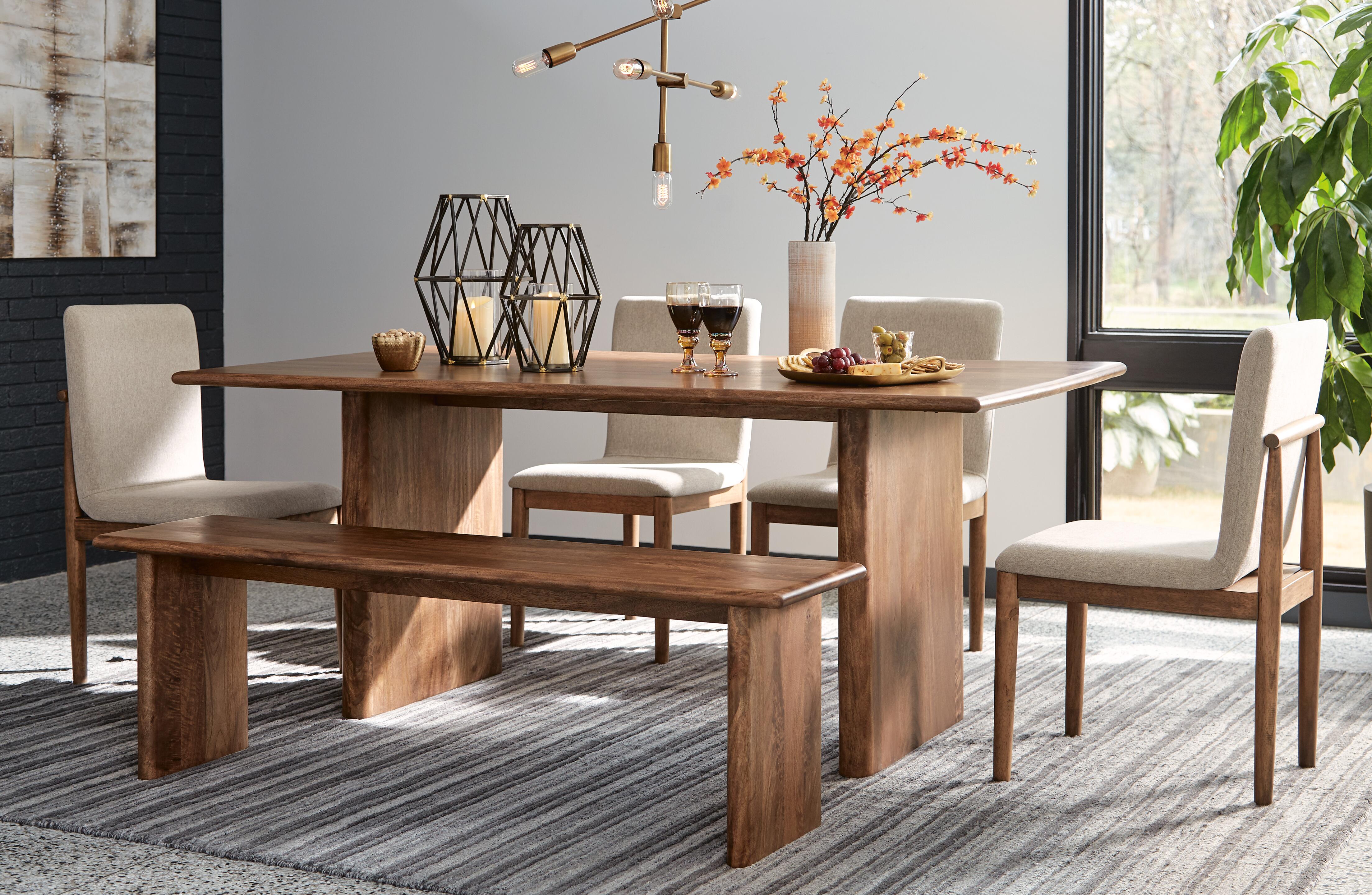 Click here for Isanti Dining Table and 4 Chairs and Bench  Light... prices