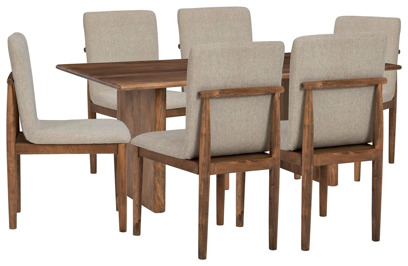 Click here for Isanti Dining Table and 6 Chairs  Light Brown prices