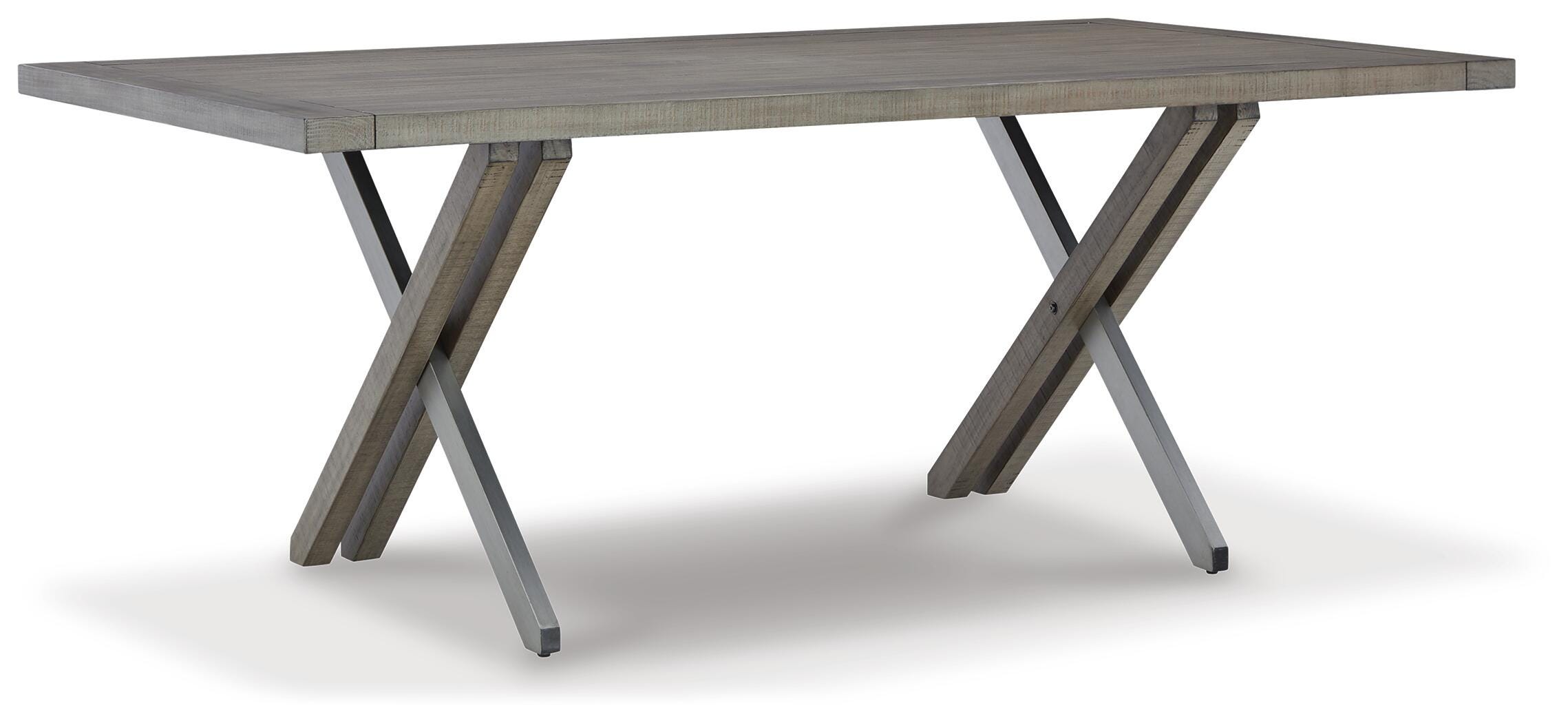 Click here for Krystanza Dining Table  Weathered Gray  Metal/Wood prices