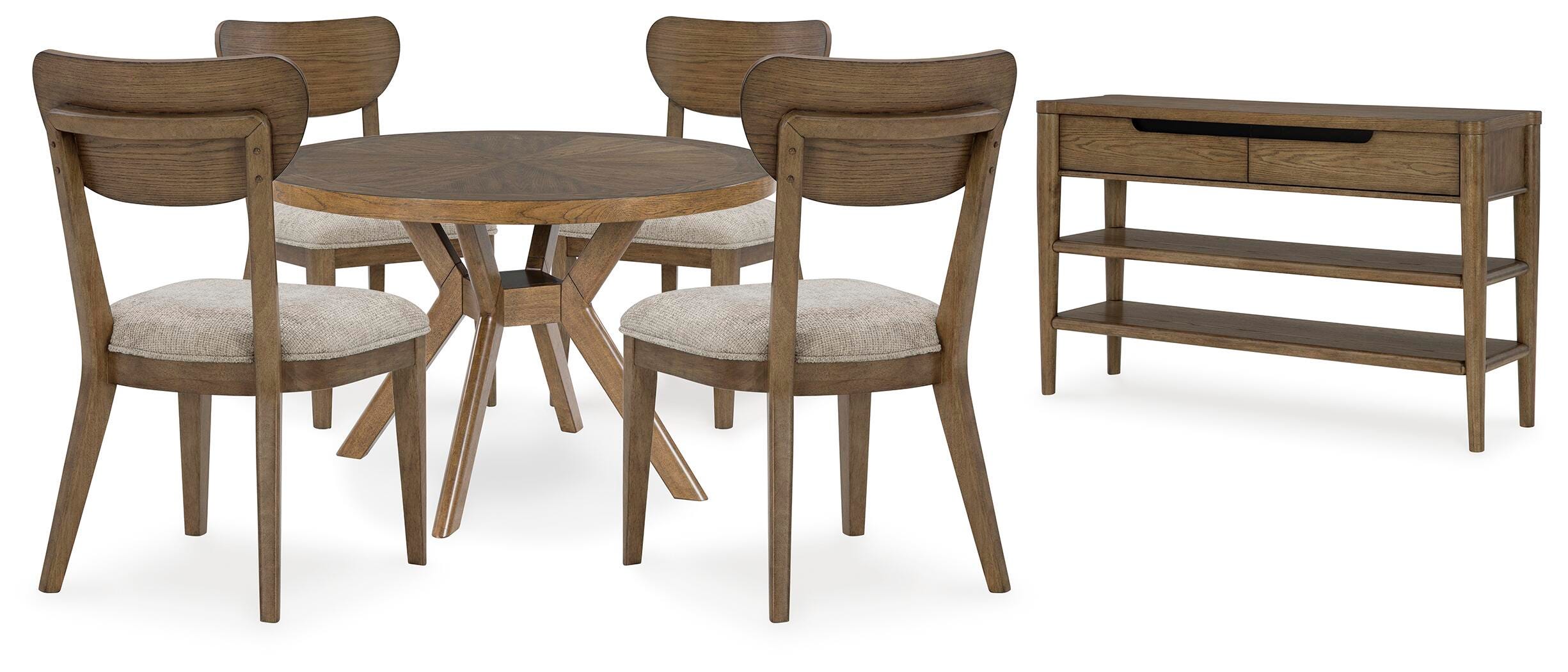 Click here for Roanhowe Dining Table and 4 Chairs with Storage  B... prices