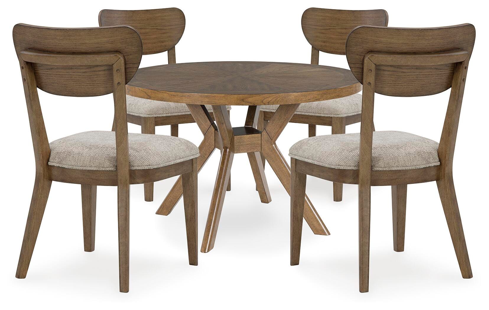 Click here for Roanhowe Dining Table and 4 Chairs  Brown prices