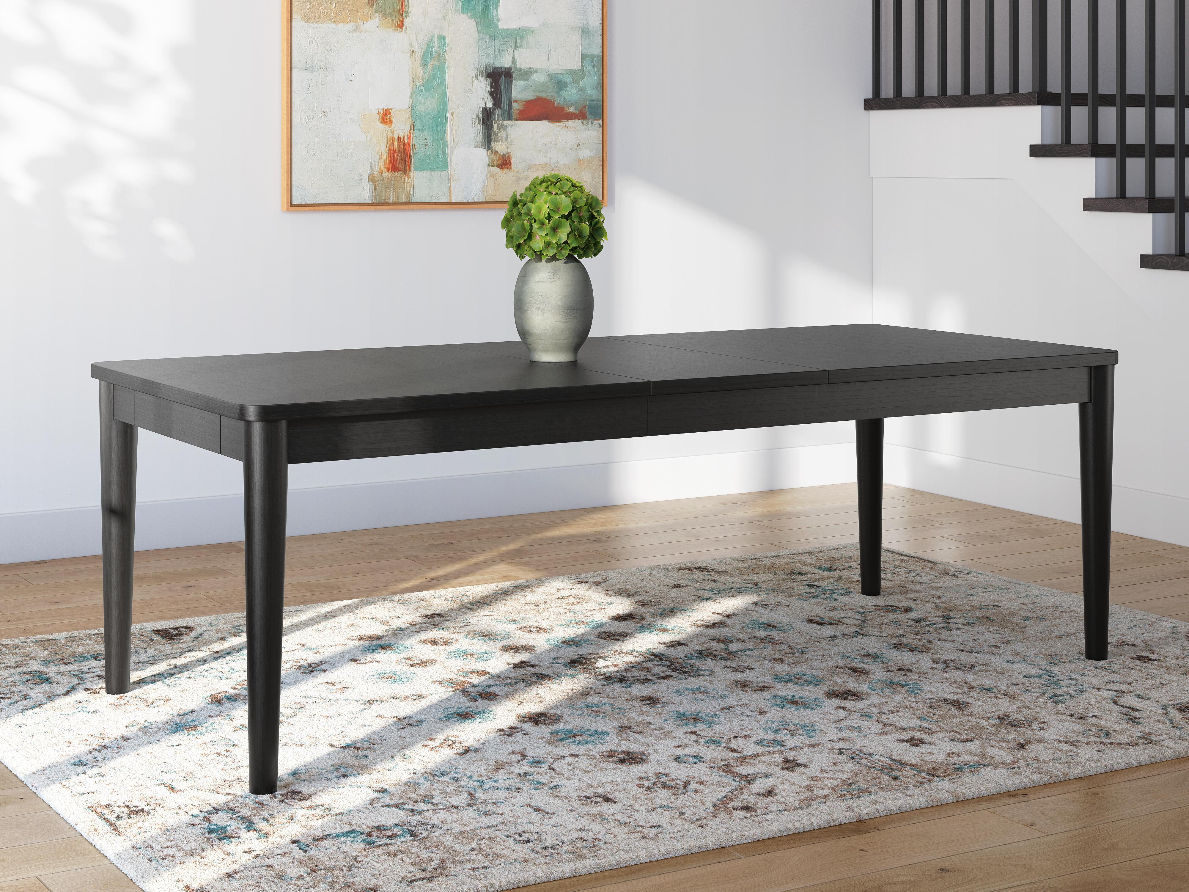 Click here for Portdown 72-90 Extendable Dining Table  Black  Woo... prices