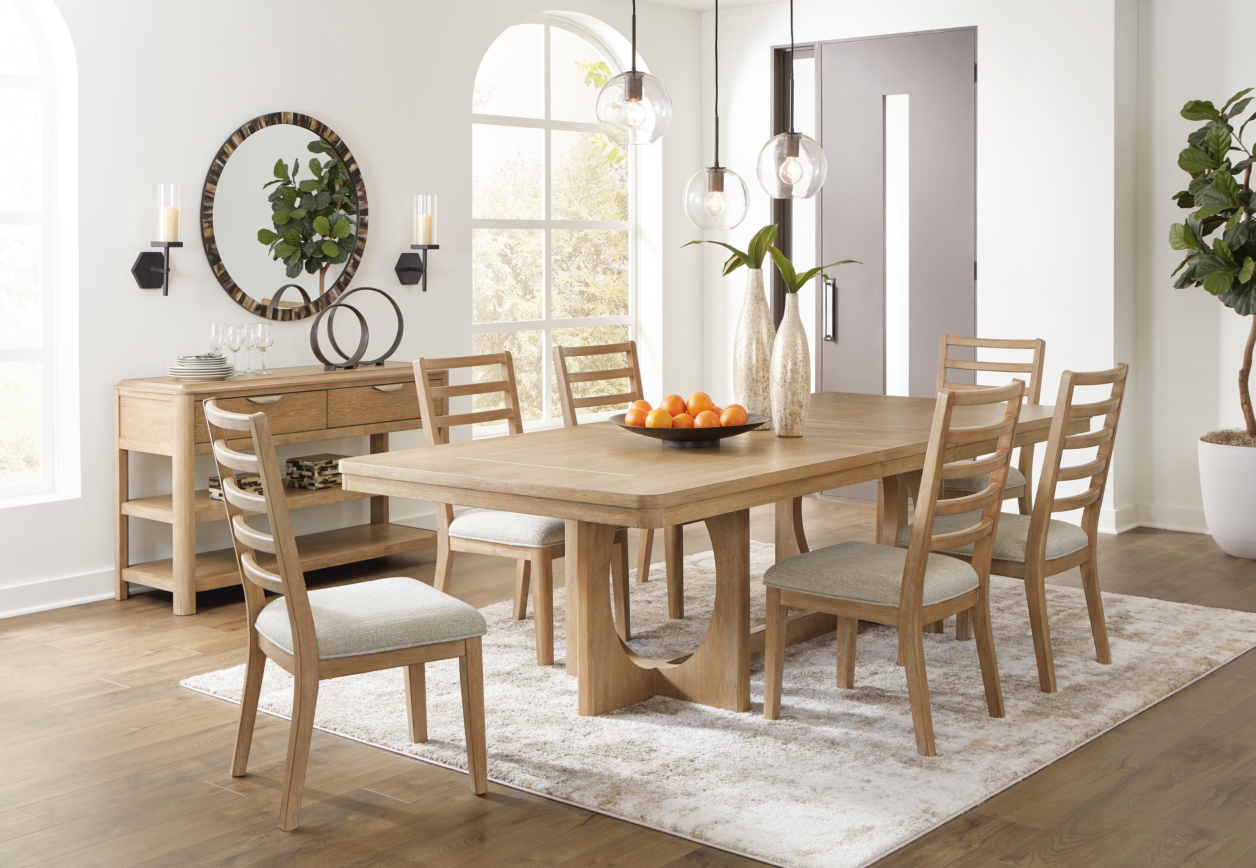 Click here for Rencott Dining Table and 6 Chairs  Light Brown prices