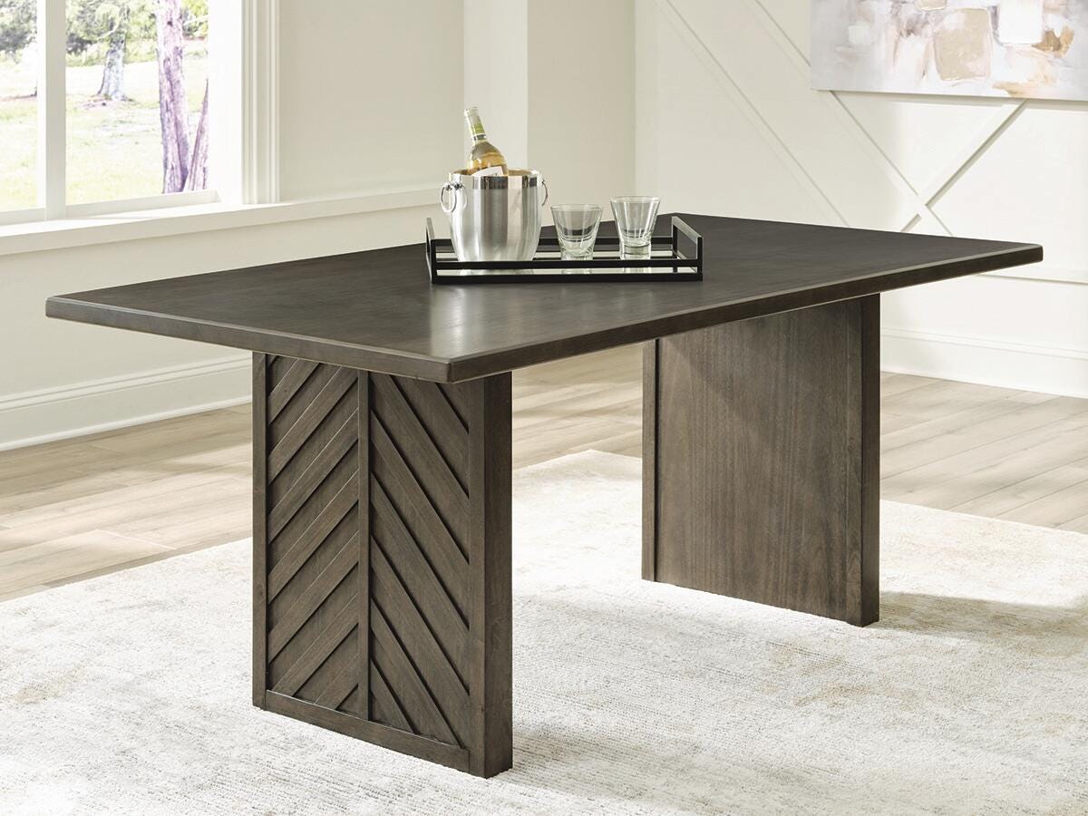 Click here for Arkenton Dining Table  Grayish Brown  Wood prices