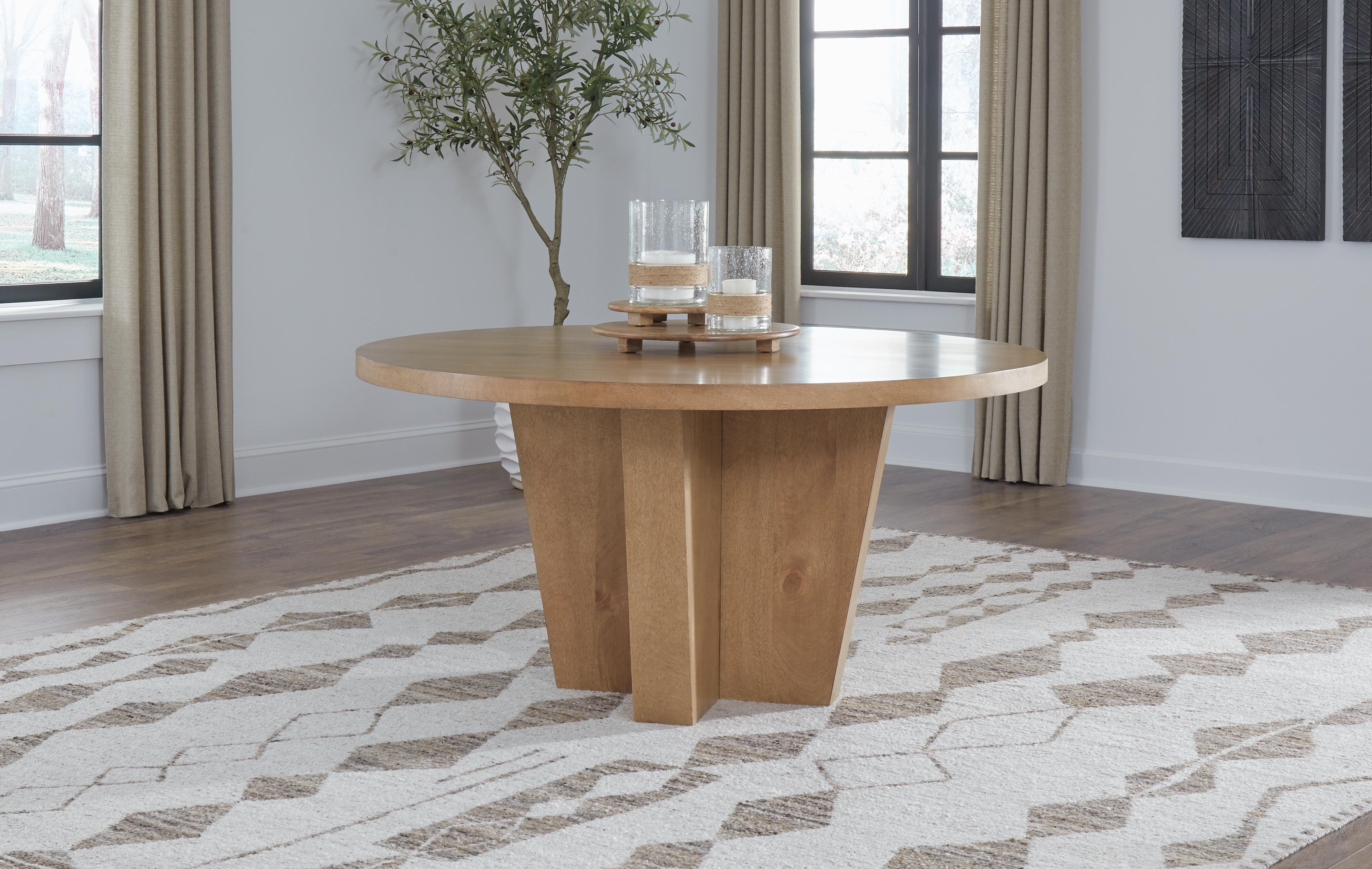 Click here for Kristiland Dining Table  Light Brown  Wood prices