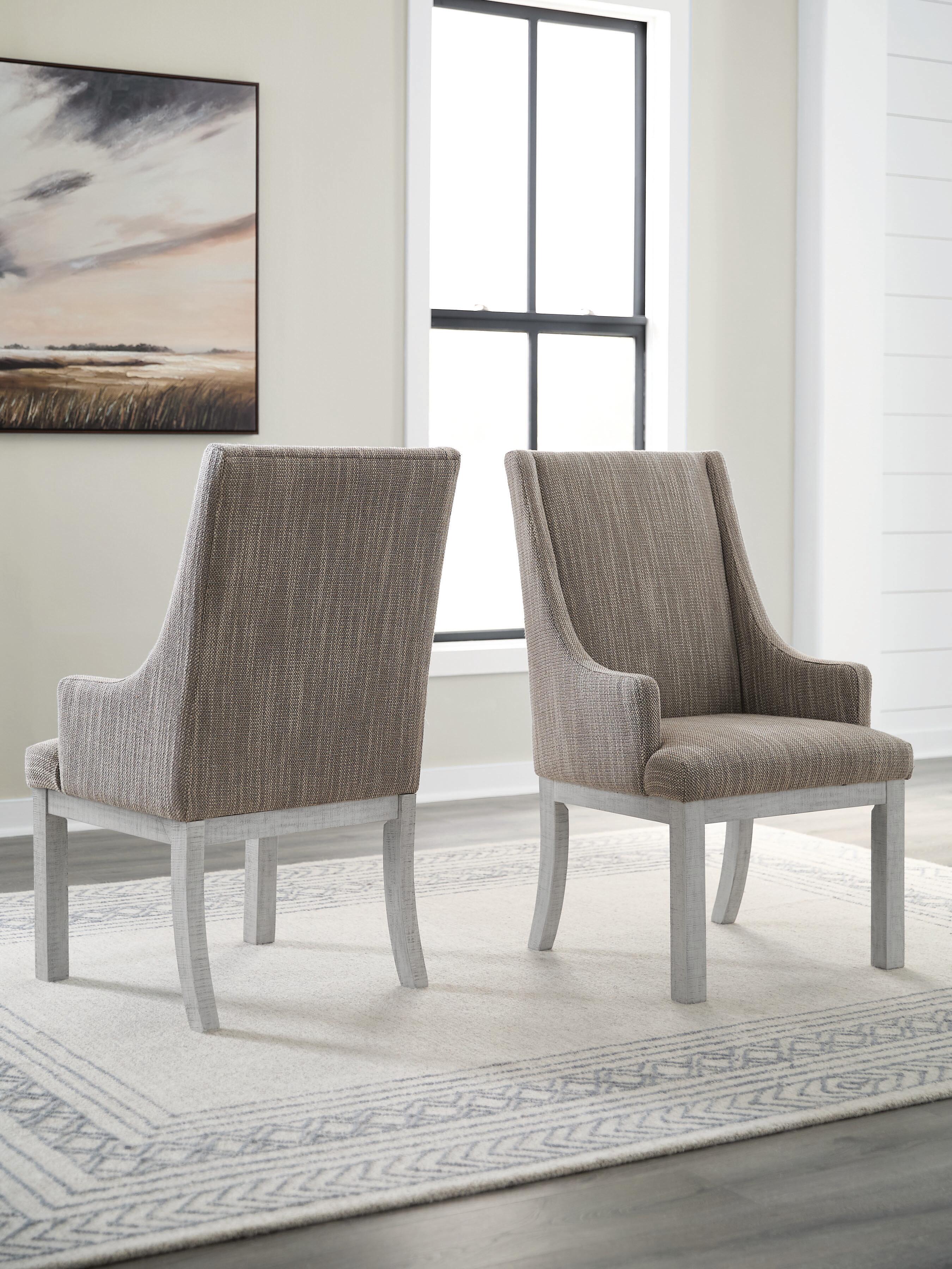 Click here for Havalance Dining Arm Chair  White/Gray prices