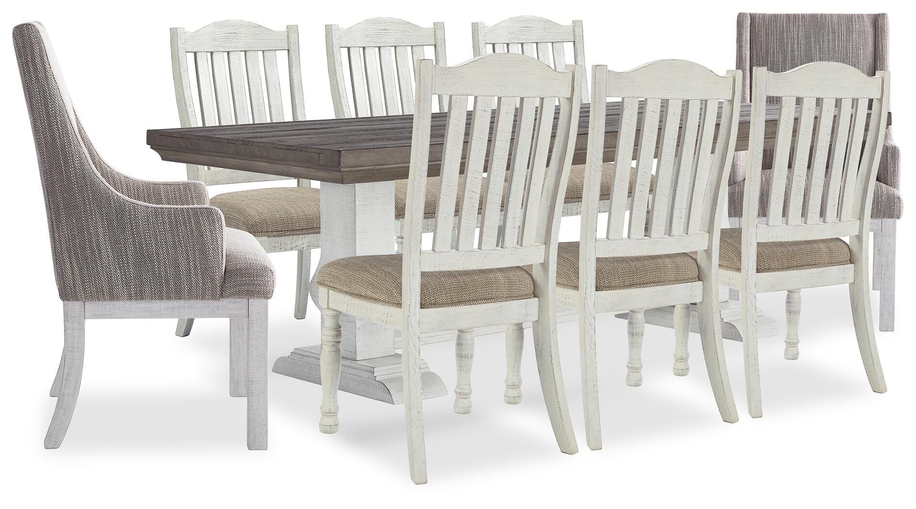 Click here for Havalance Dining Table and 8 Chairs  White/Gray prices