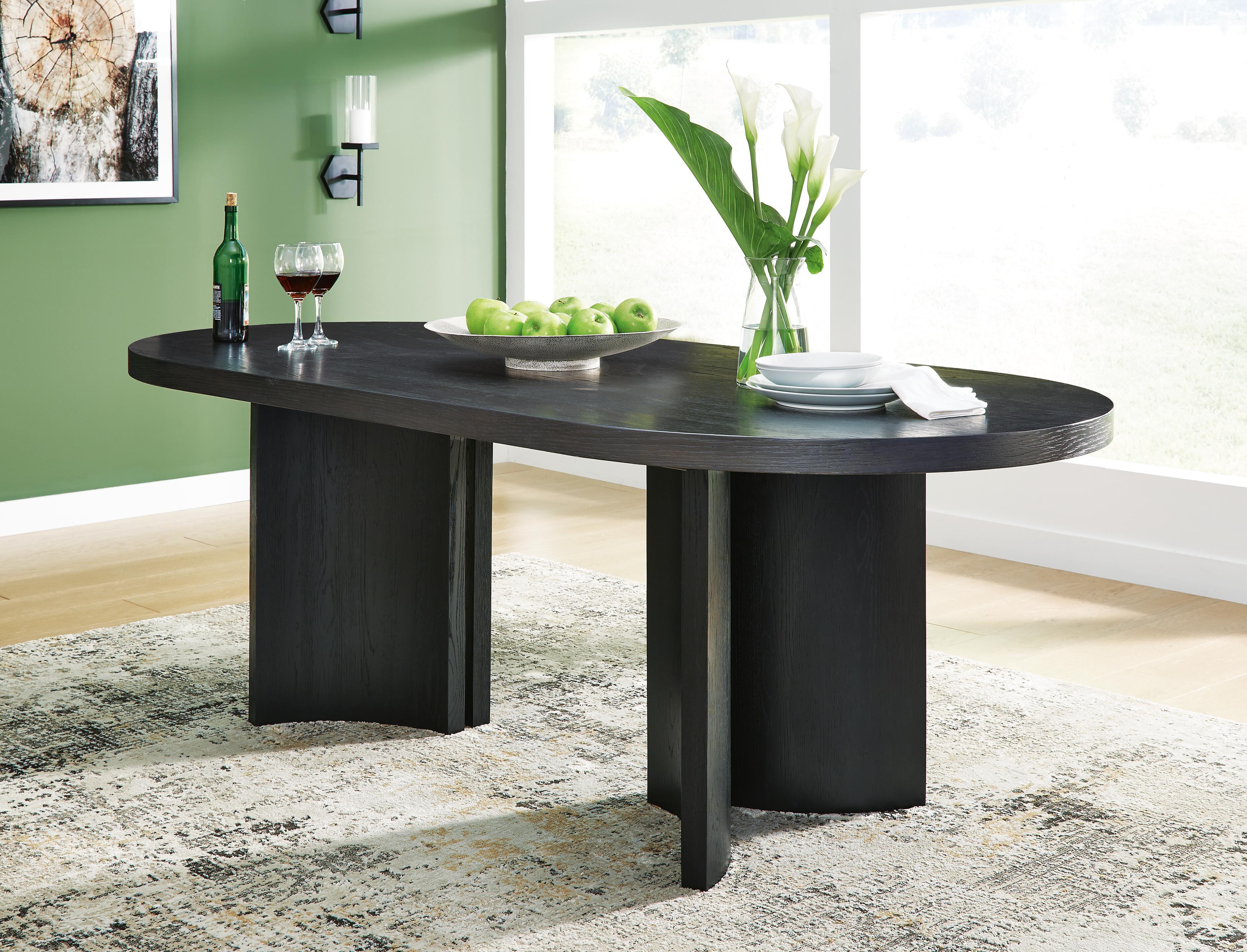 Click here for Rowanbeck Dining Table  Black  Wood prices