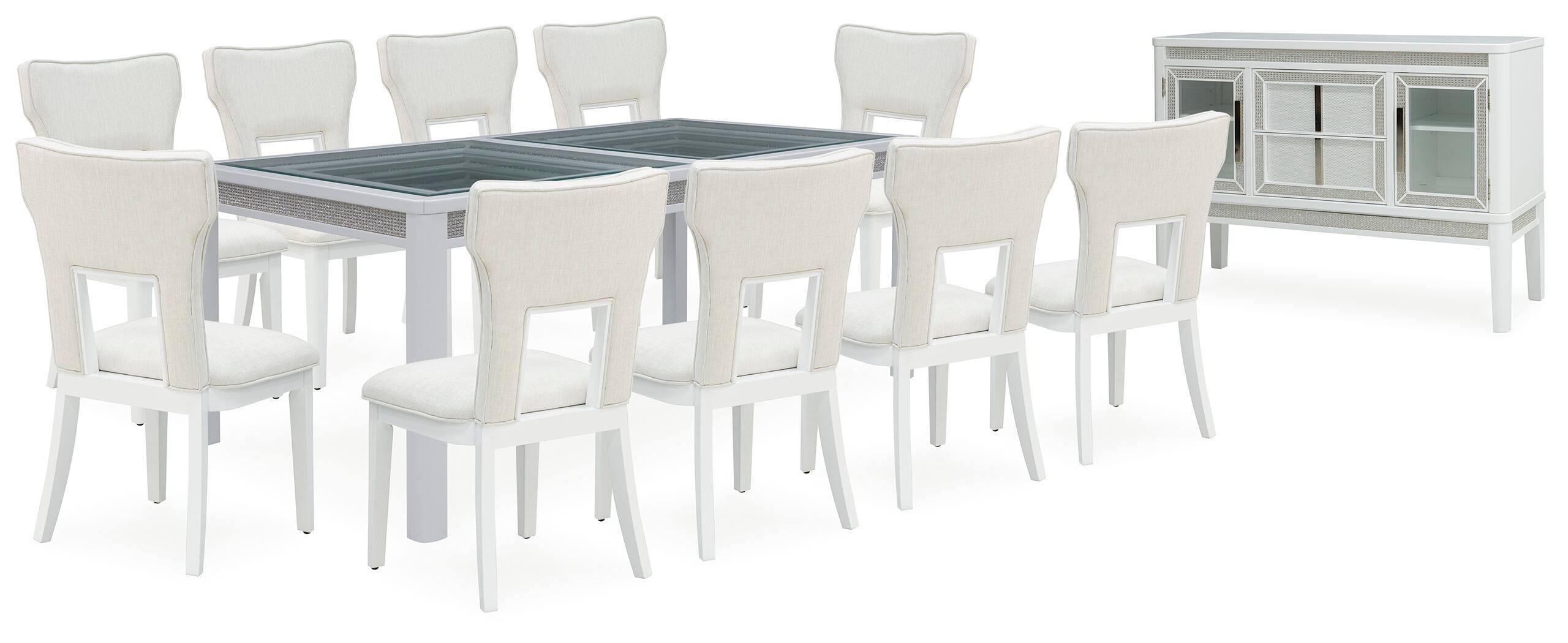 Click here for Chalanna Dining Table and 10 Chairs with Storage... prices