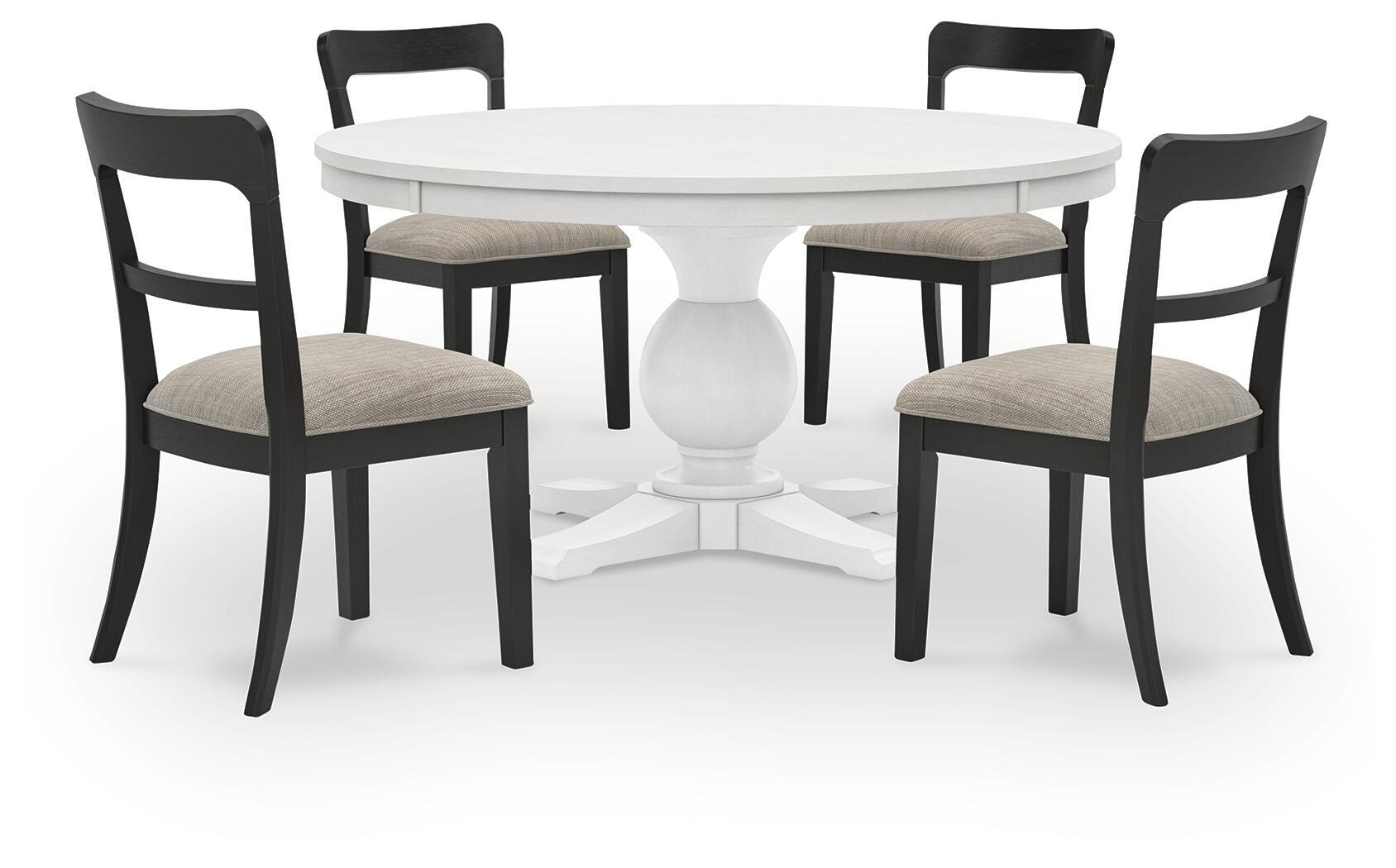 Click here for Chadworth Dining Table and 4 Chairs  White prices