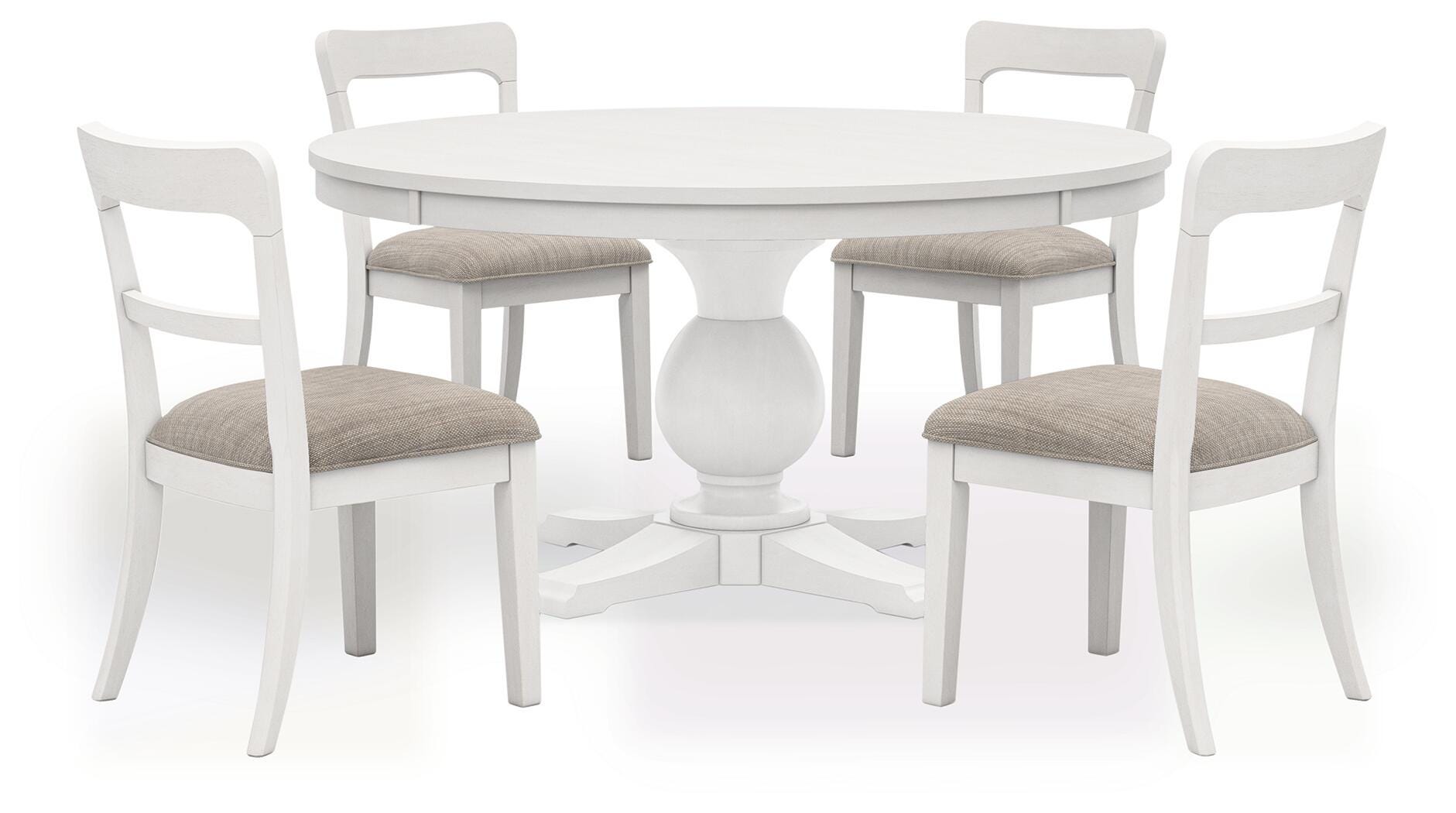 Click here for Chadworth Dining Table and 4 Chairs  White prices