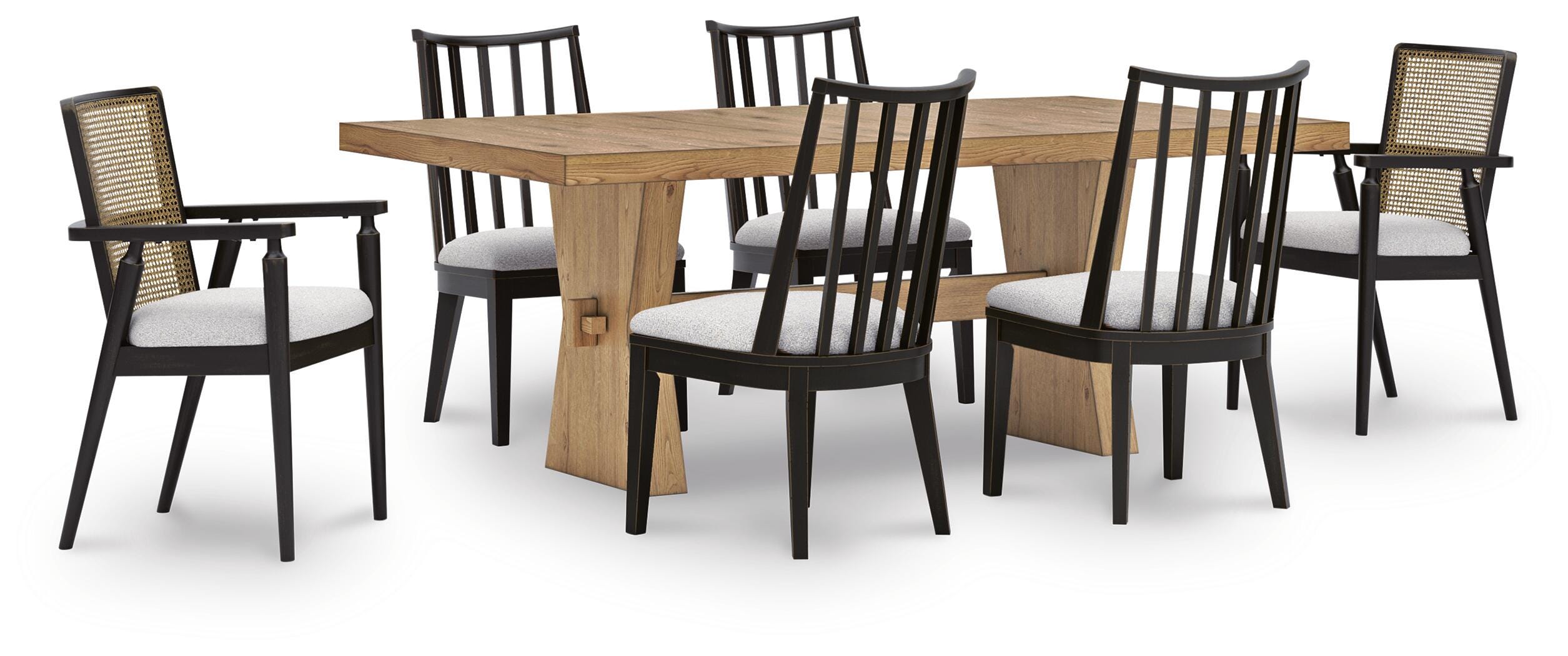 Click here for Galliden Dining Table and 6 Chairs  Light Brown prices