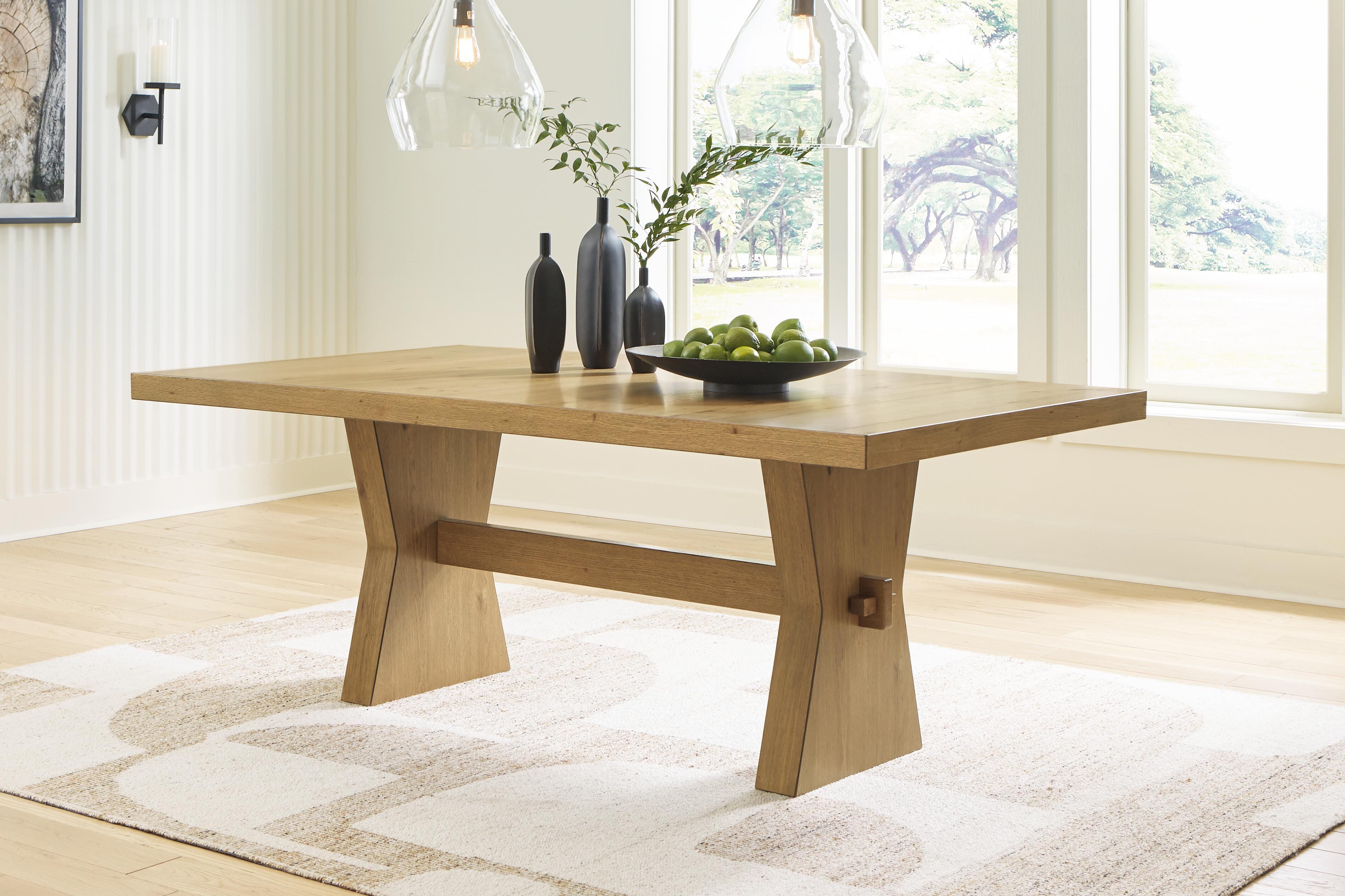 Click here for Galliden Dining Table  Light Brown  Wood prices