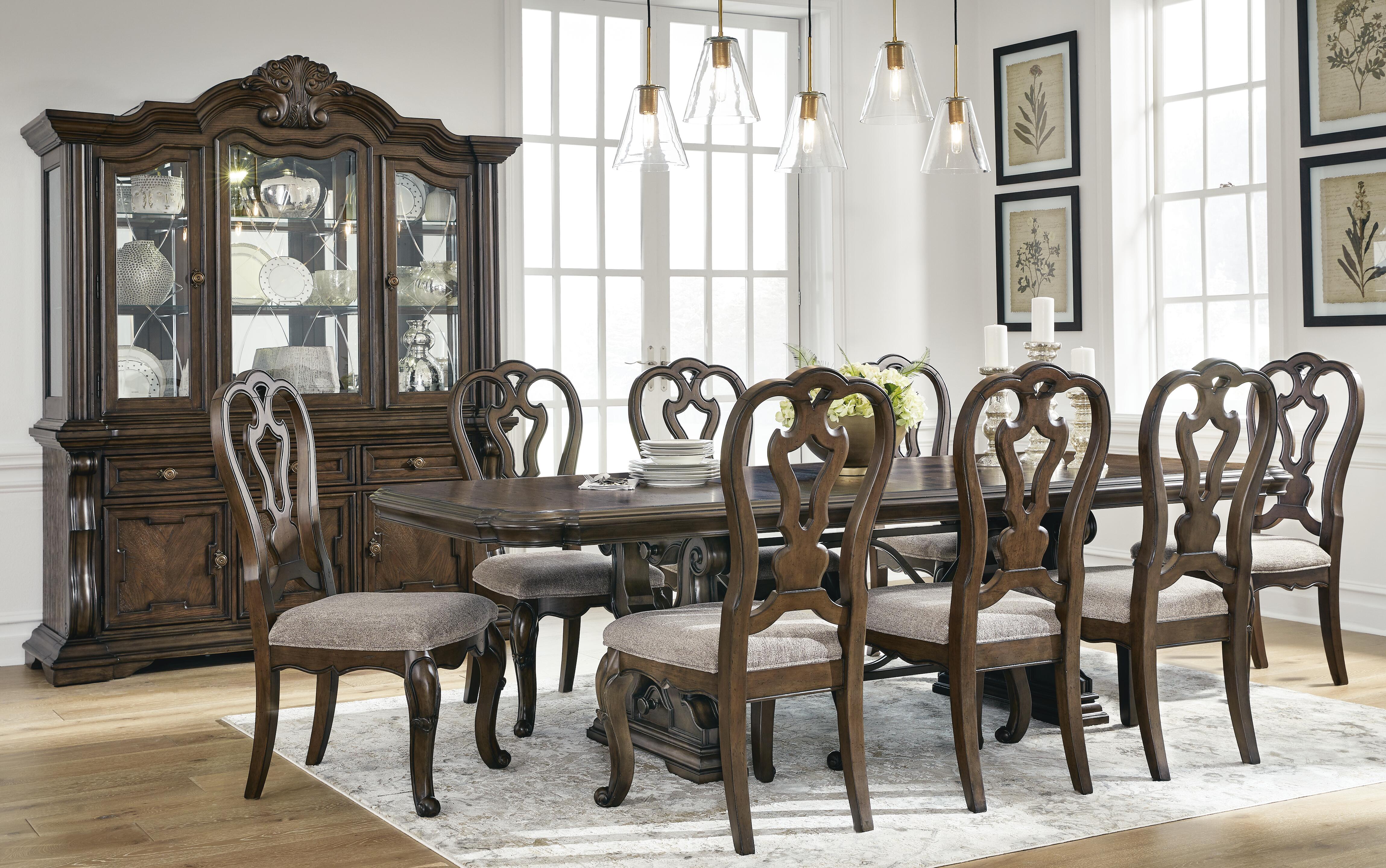 Click here for Maylee Dining Table and 8 Chairs  Dark Brown prices