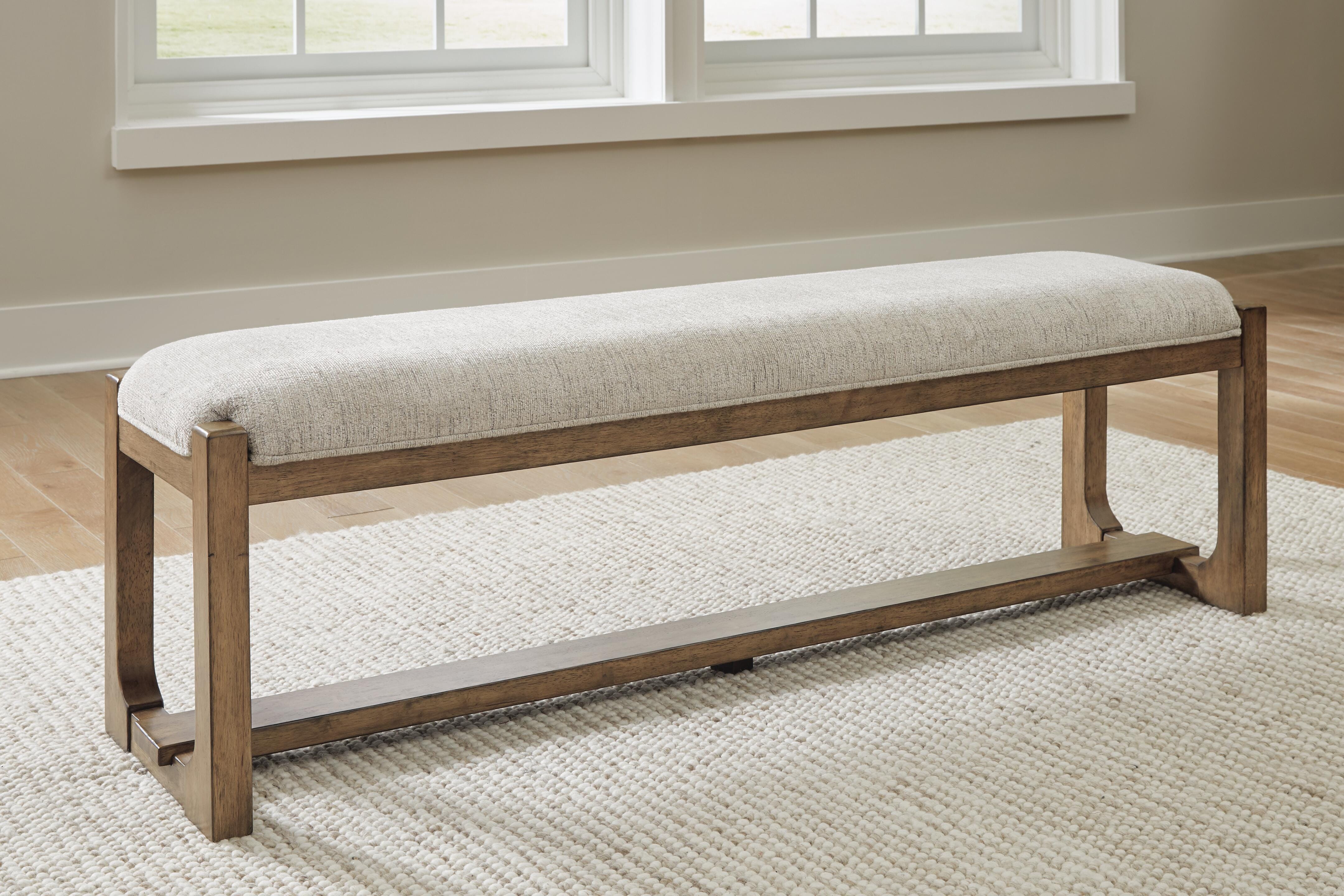 Click here for Cabalynn 63 Dining Bench  Oatmeal/Light Brown prices