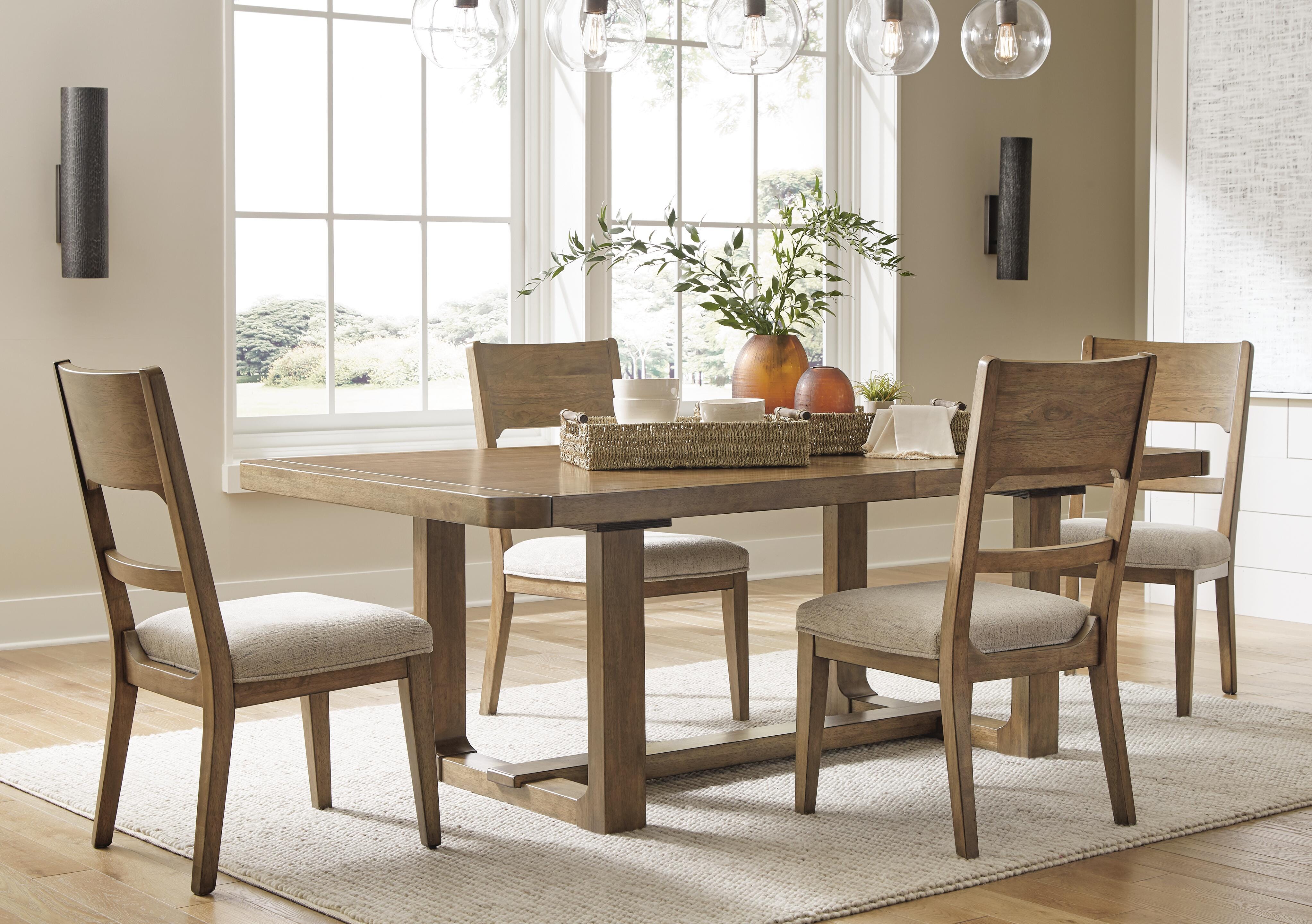 Click here for Cabalynn Dining Table and 4 Chairs  Light Brown prices