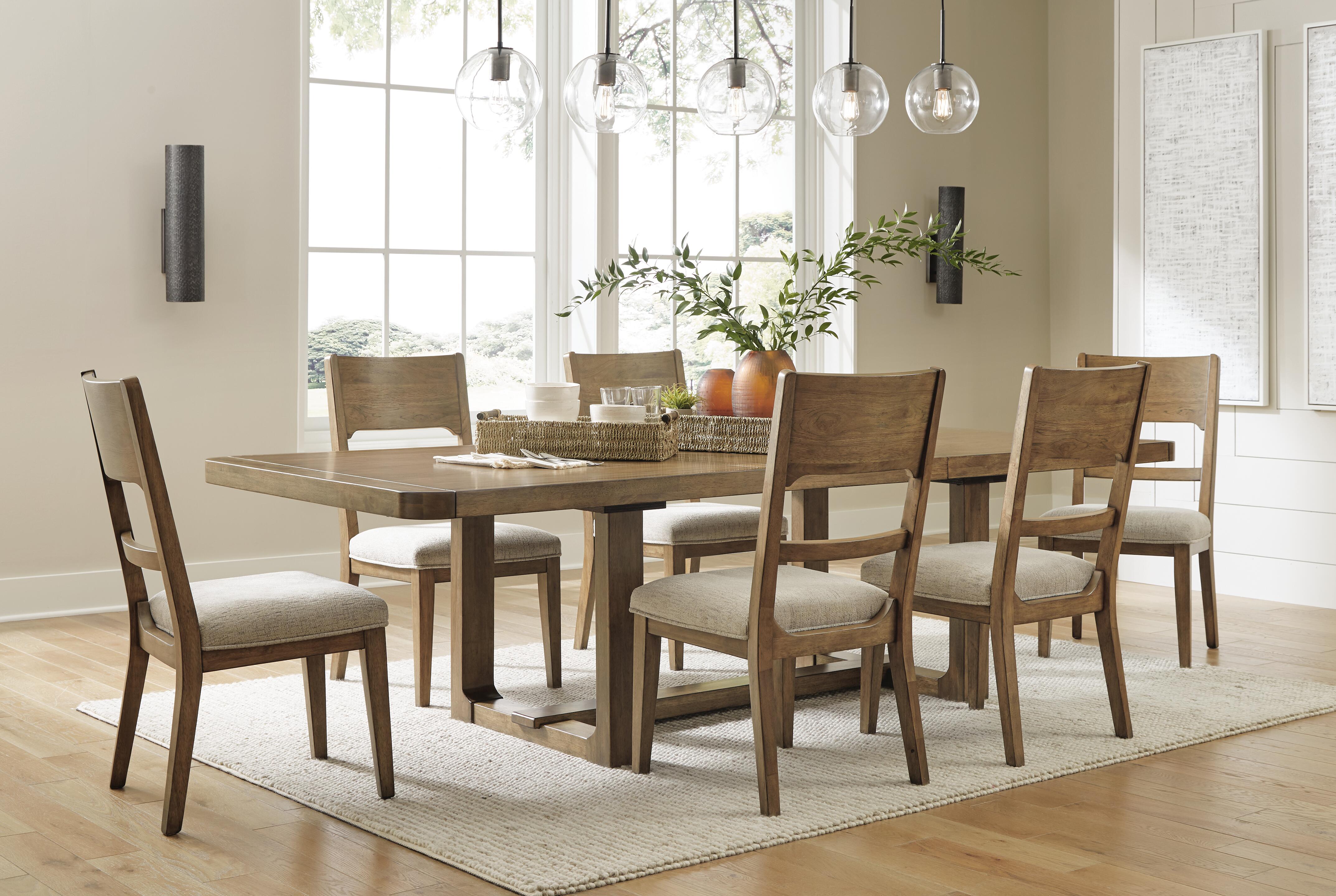Click here for Cabalynn Dining Table and 6 Chairs  Light Brown prices