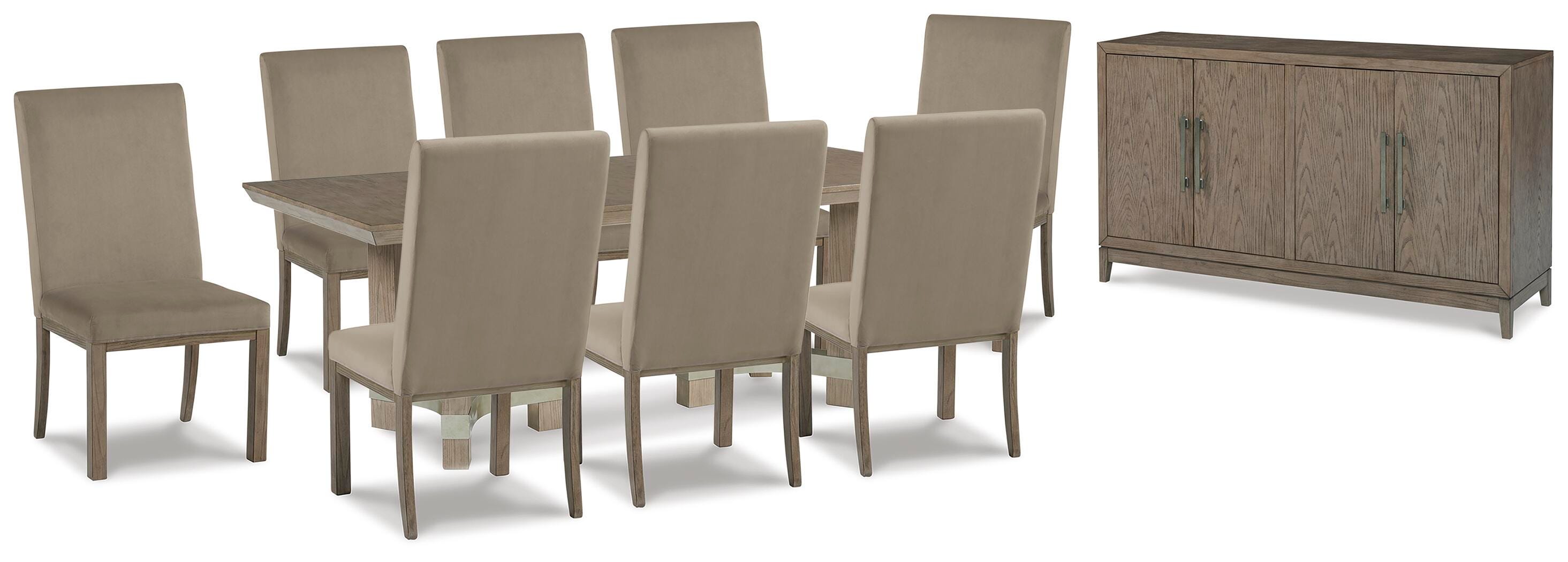 Click here for Chrestner Dining Table and 8 Chairs with Storage... prices