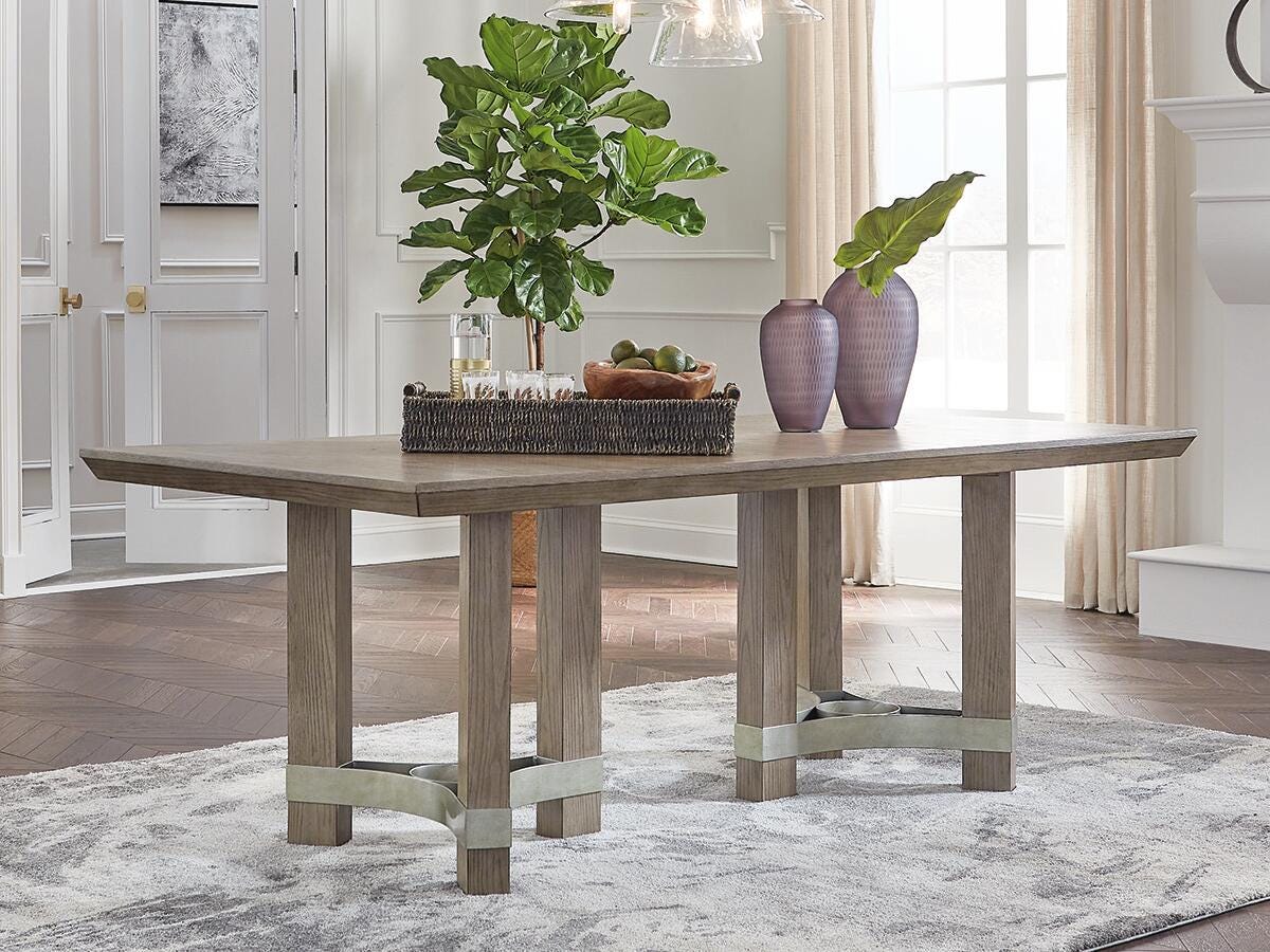 Click here for Chrestner Rectangular Dining Table  Gray  Wood prices