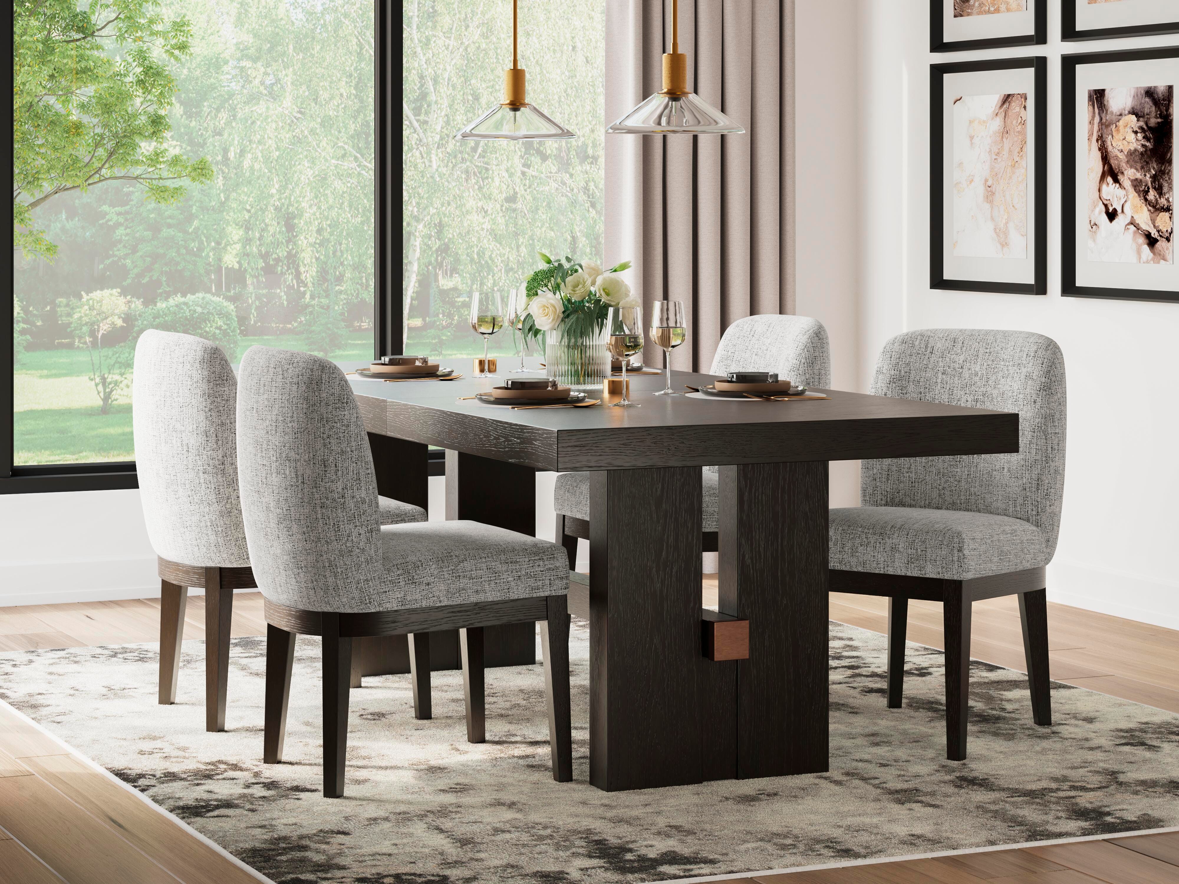 Click here for Burkhaus Dining Table and 4 Chairs  Dark Brown prices