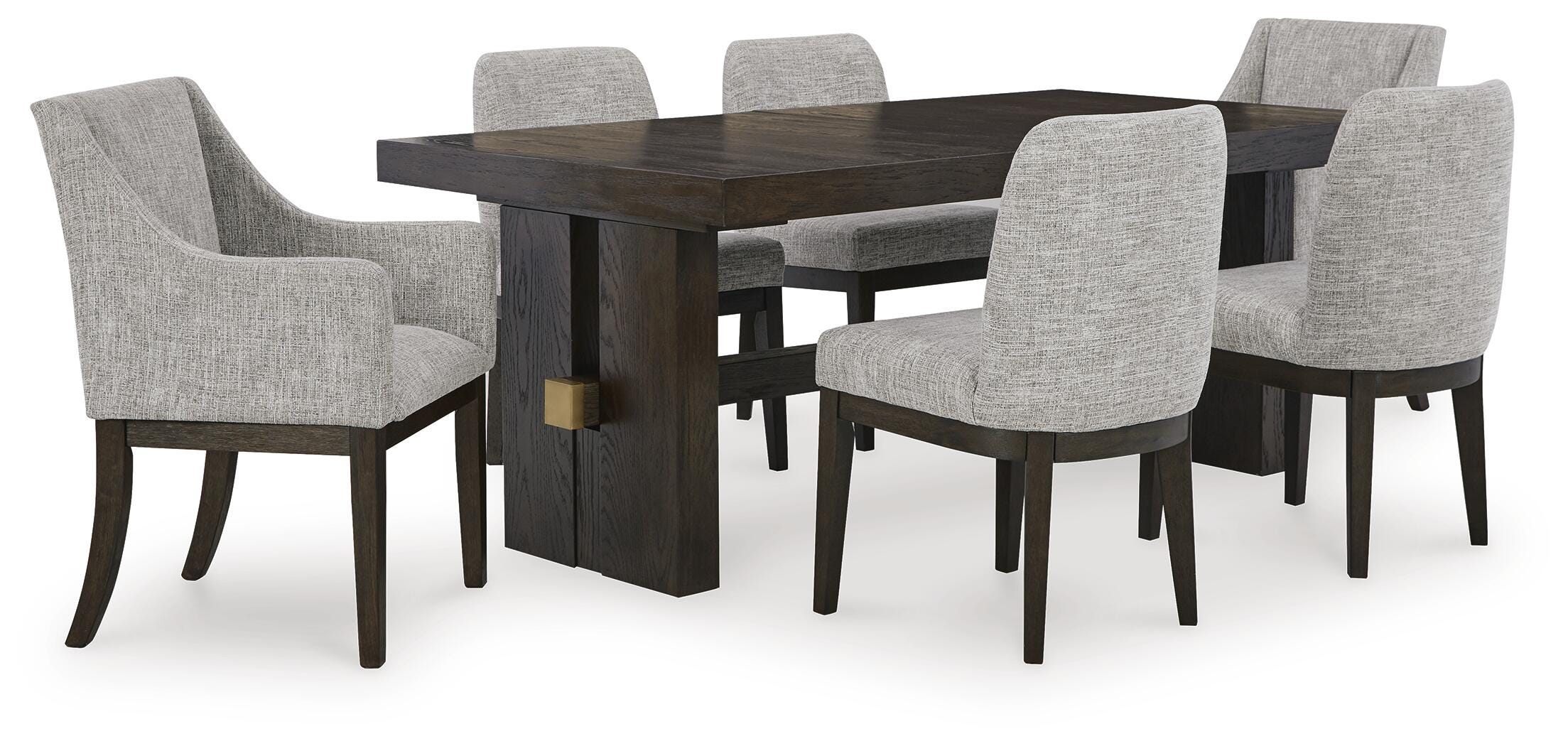 Click here for Burkhaus Dining Table and 6 Chairs  Dark Brown prices