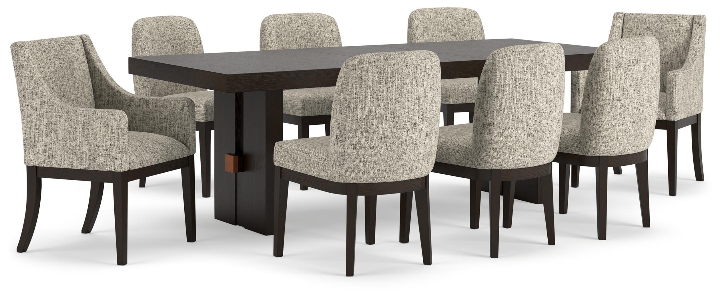 Click here for Burkhaus Dining Table and 8 Chairs  Dark Brown prices