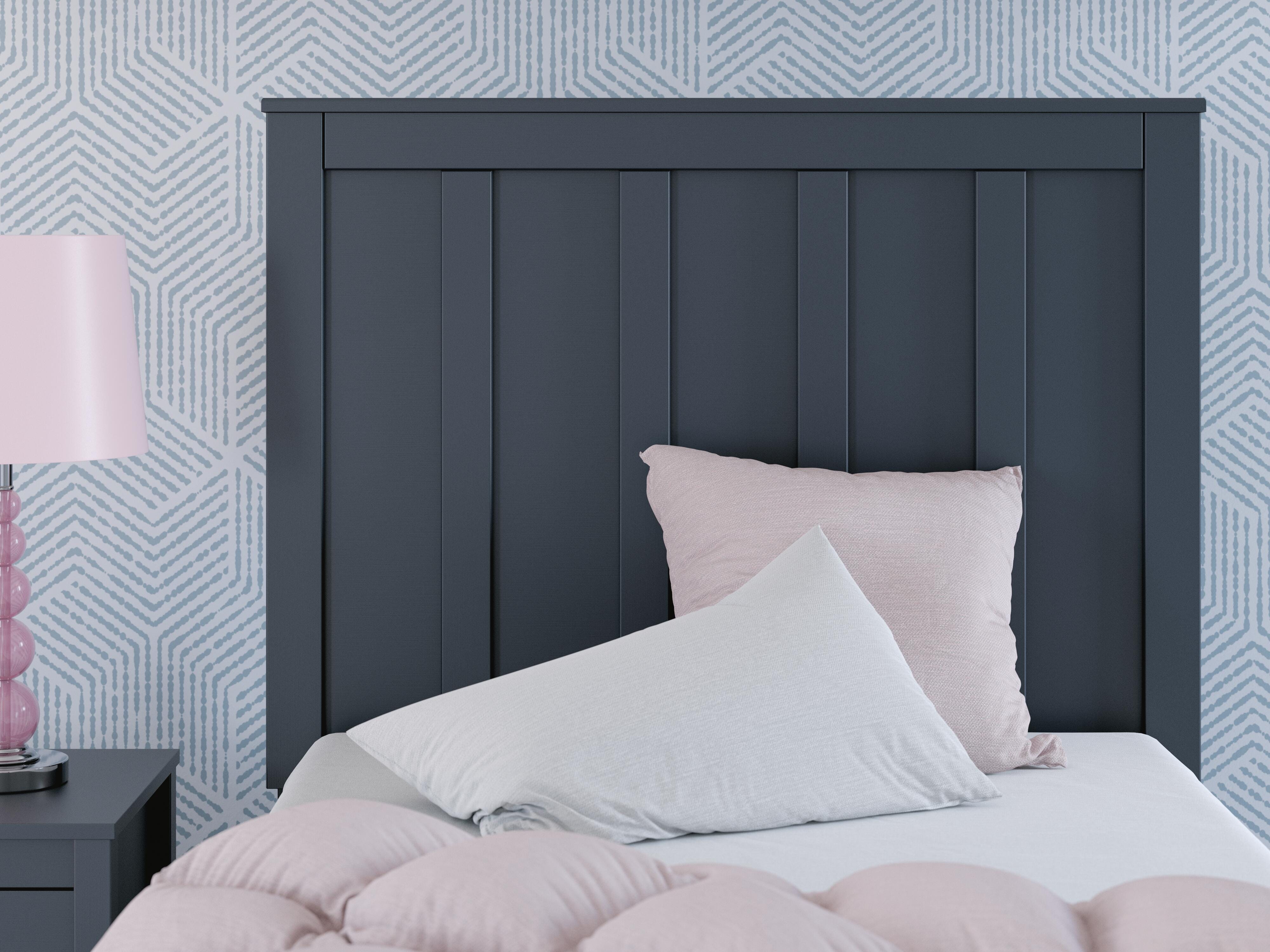 Click here for Simmenfort Twin Panel Headboard  Navy Blue prices