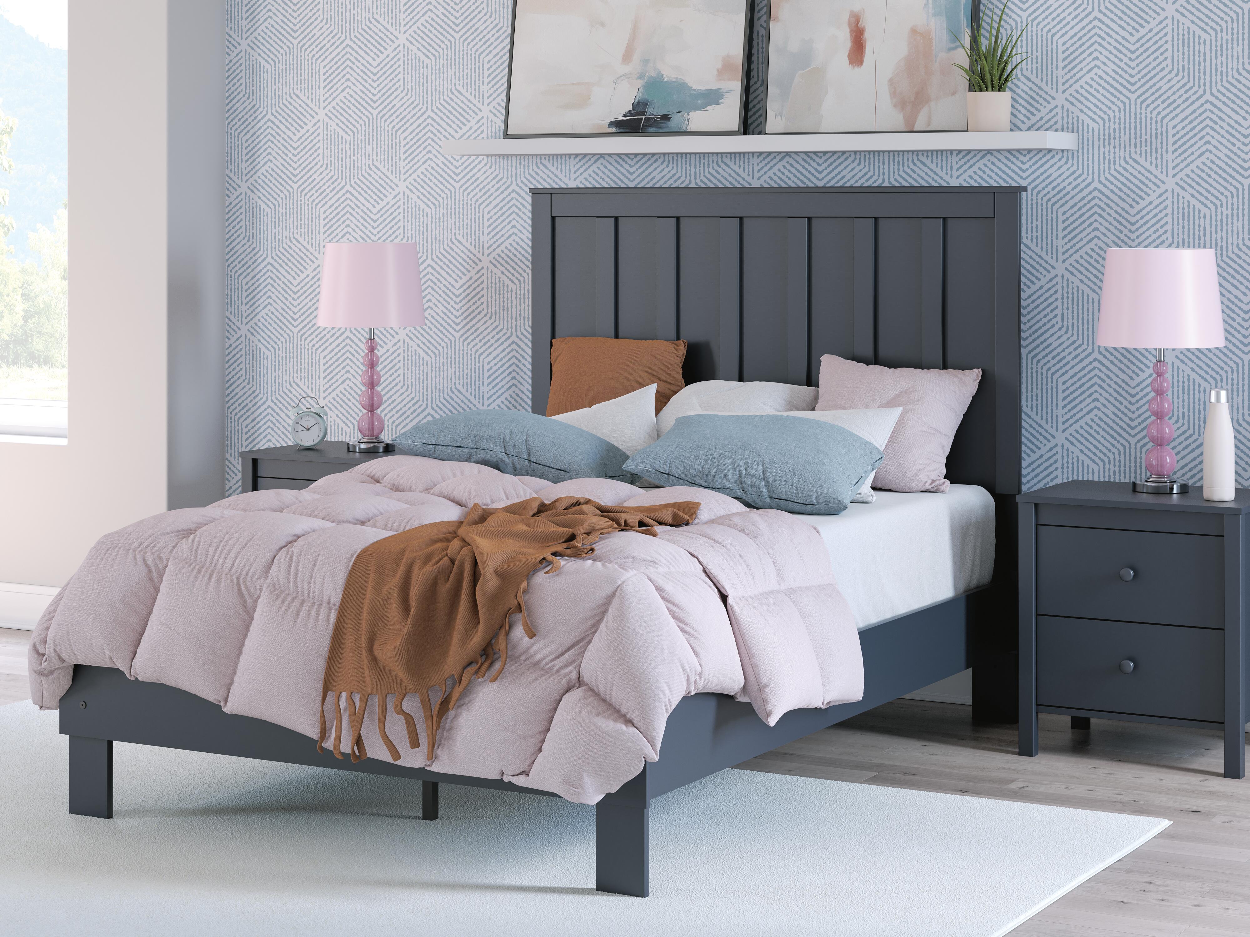 Click here for Simmenfort Full Platform Bed with Headboard  Navy... prices