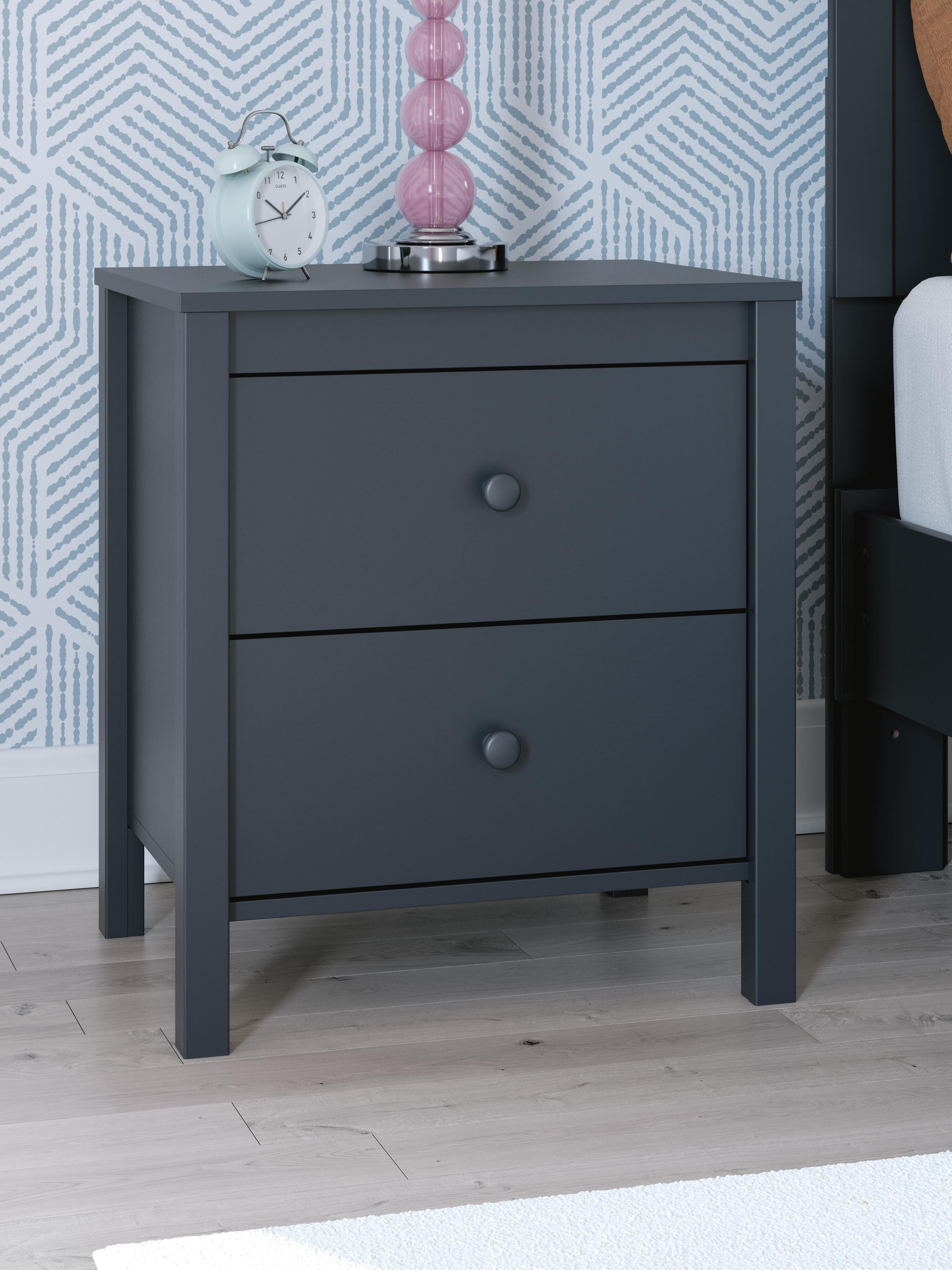 Click here for Simmenfort 21 2 Drawer Nightstand  Navy Blue prices