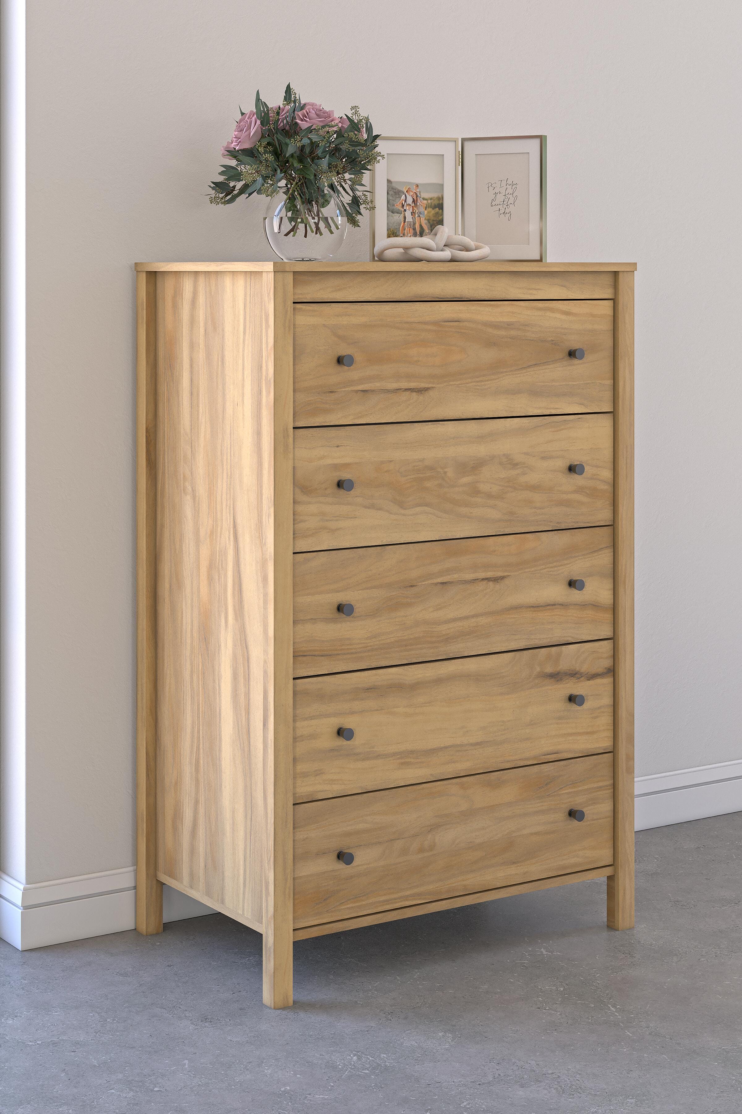 Click here for Bermacy 5 Drawer Chest of Drawers  Light Brown prices