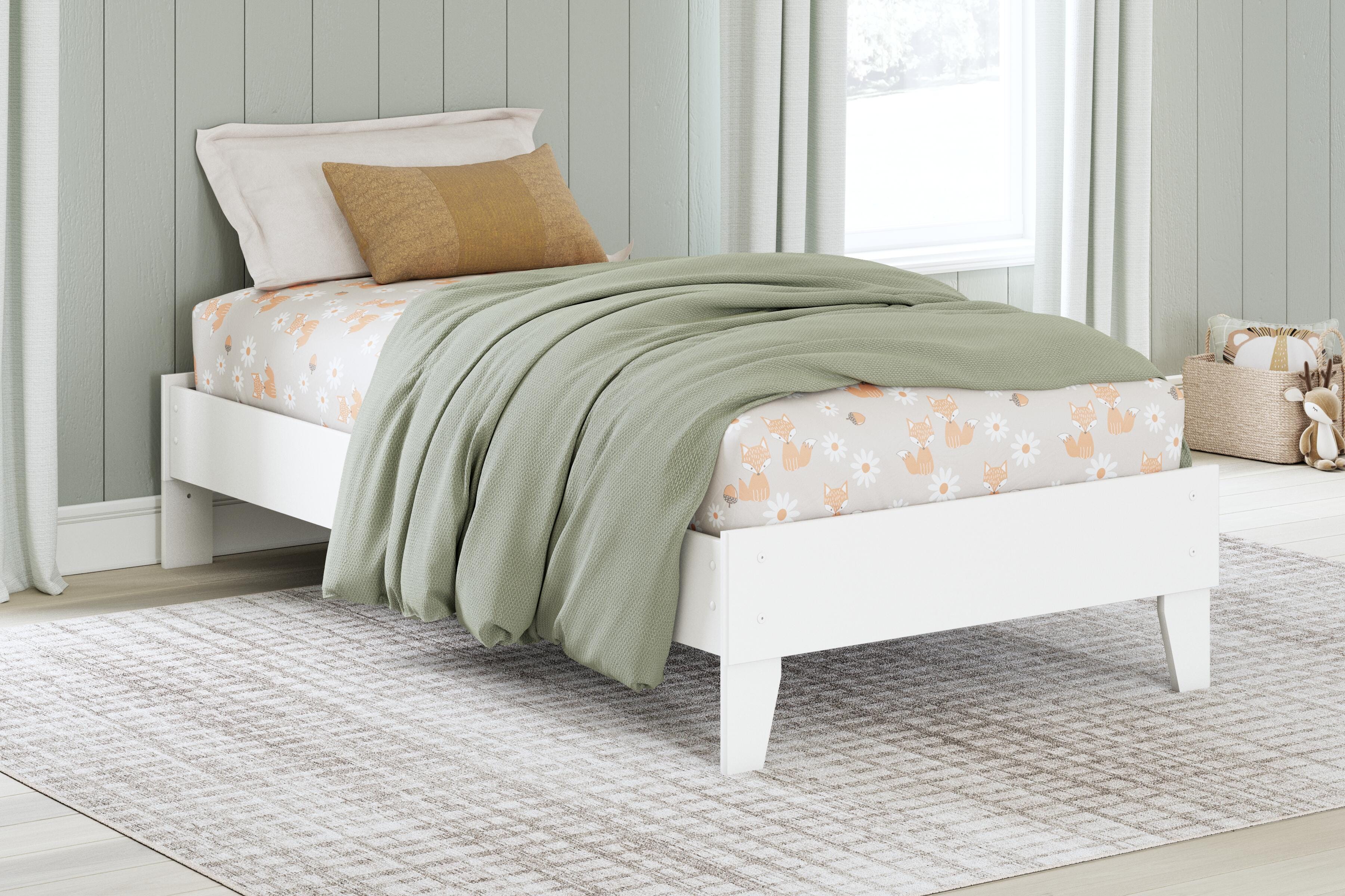 Click here for Hallityn Twin Platform Bed  White prices