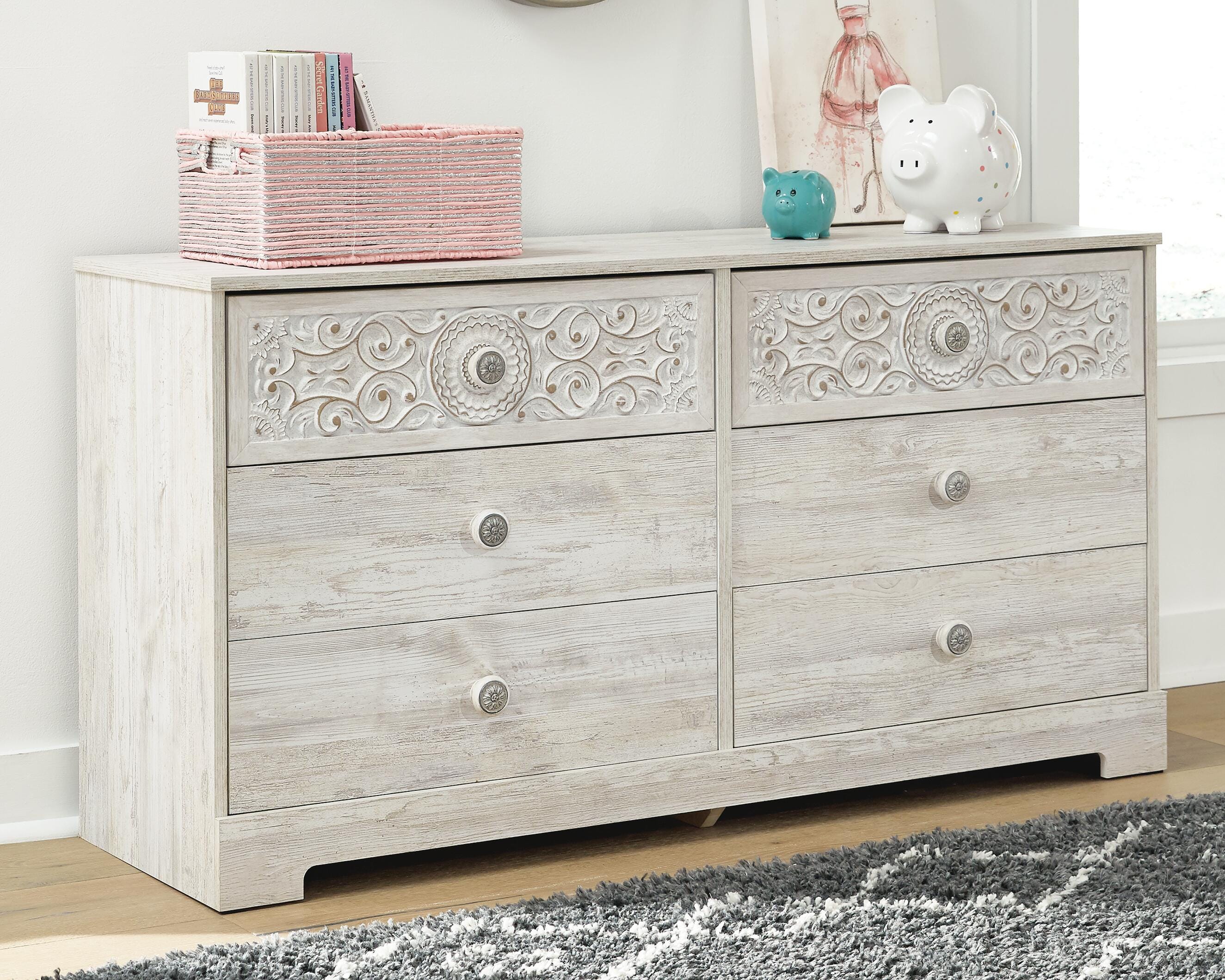 Click here for Paxberry 6 Drawer 53 Dresser  Whitewash prices