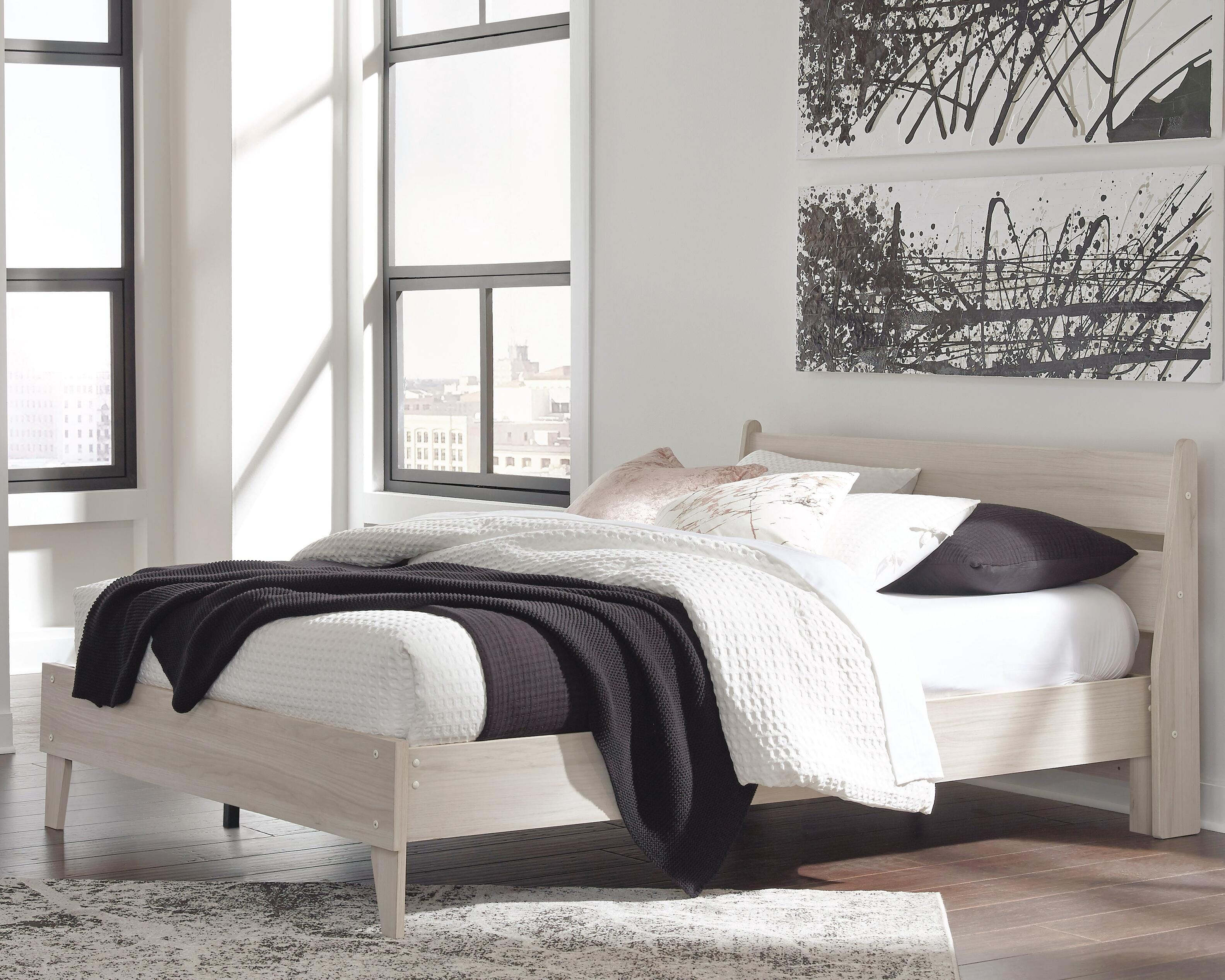 Click here for Socalle Queen Panel Platform Bed  Natural prices