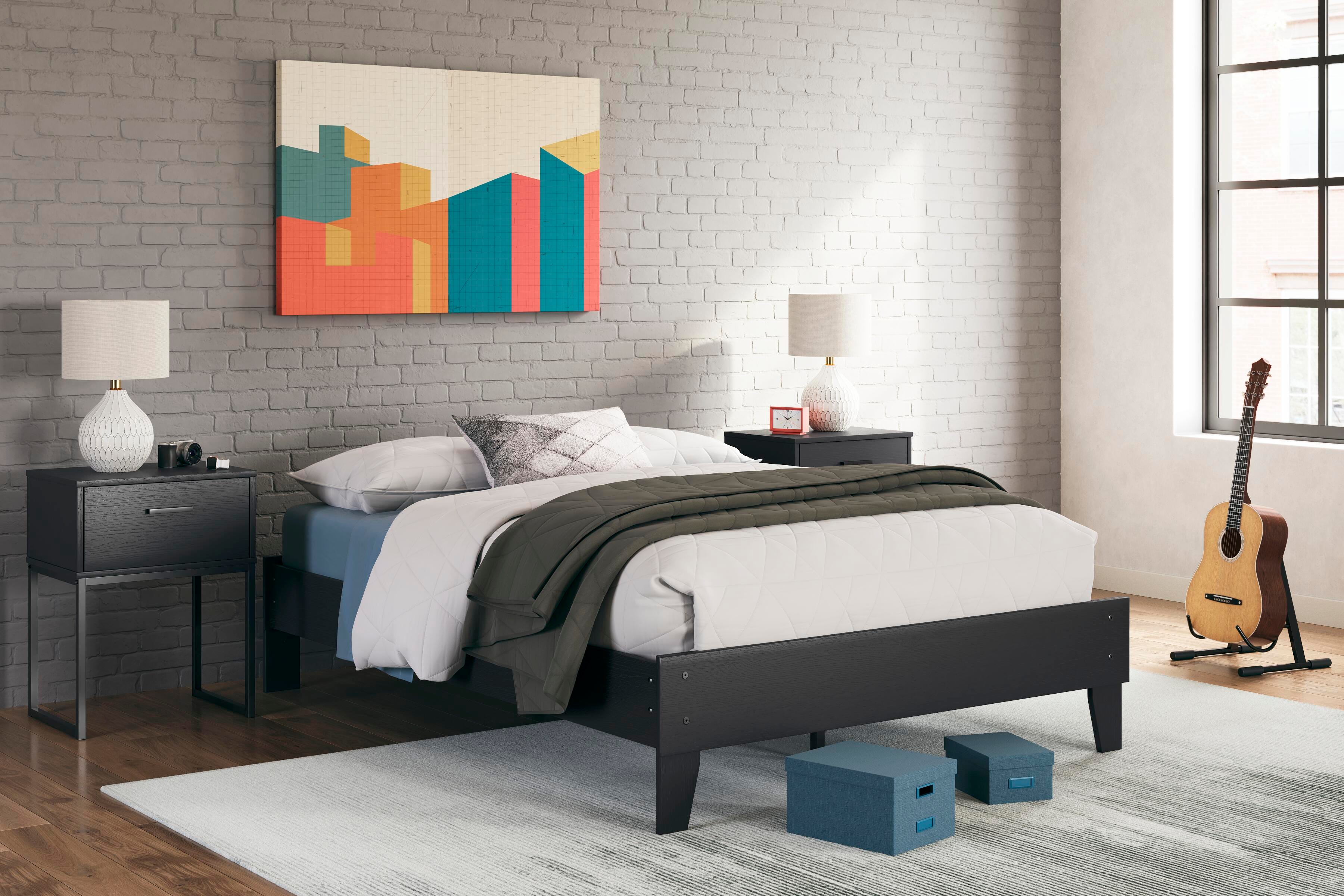 Click here for Socalle Platform Bed  Black prices