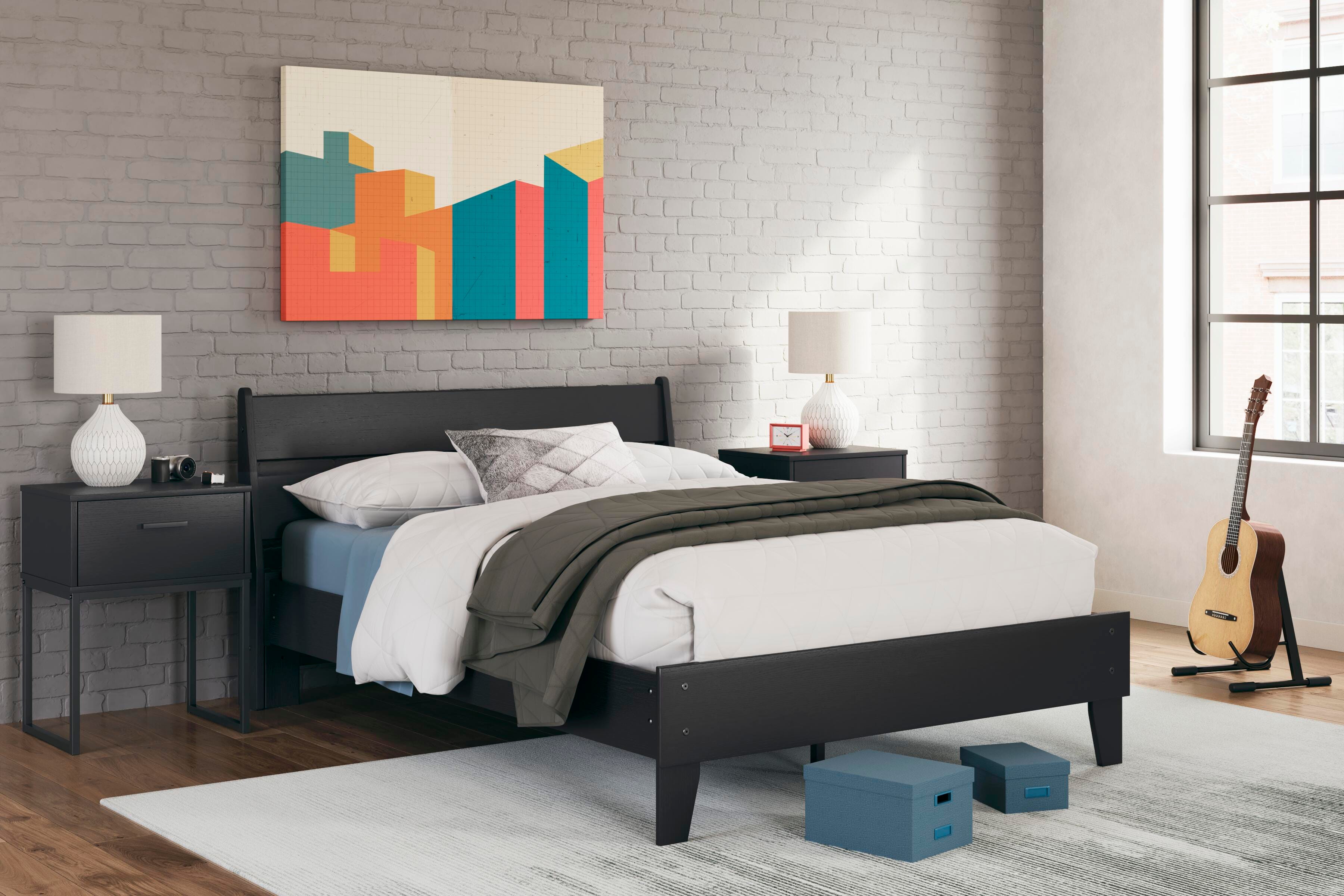 Click here for Socalle Full Panel Platform Bed  Black prices