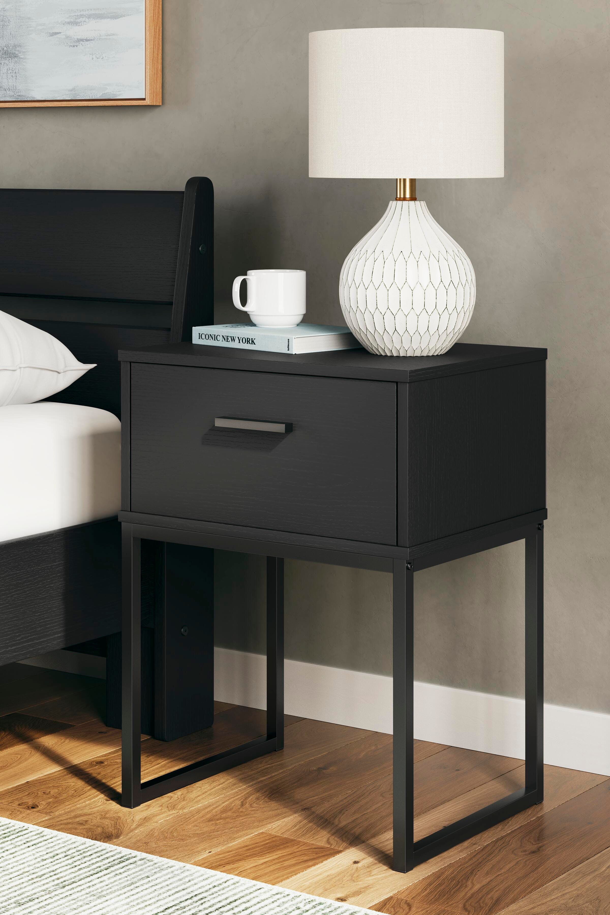 Click here for Socalle 20 1 Drawer Nightstand  Black prices