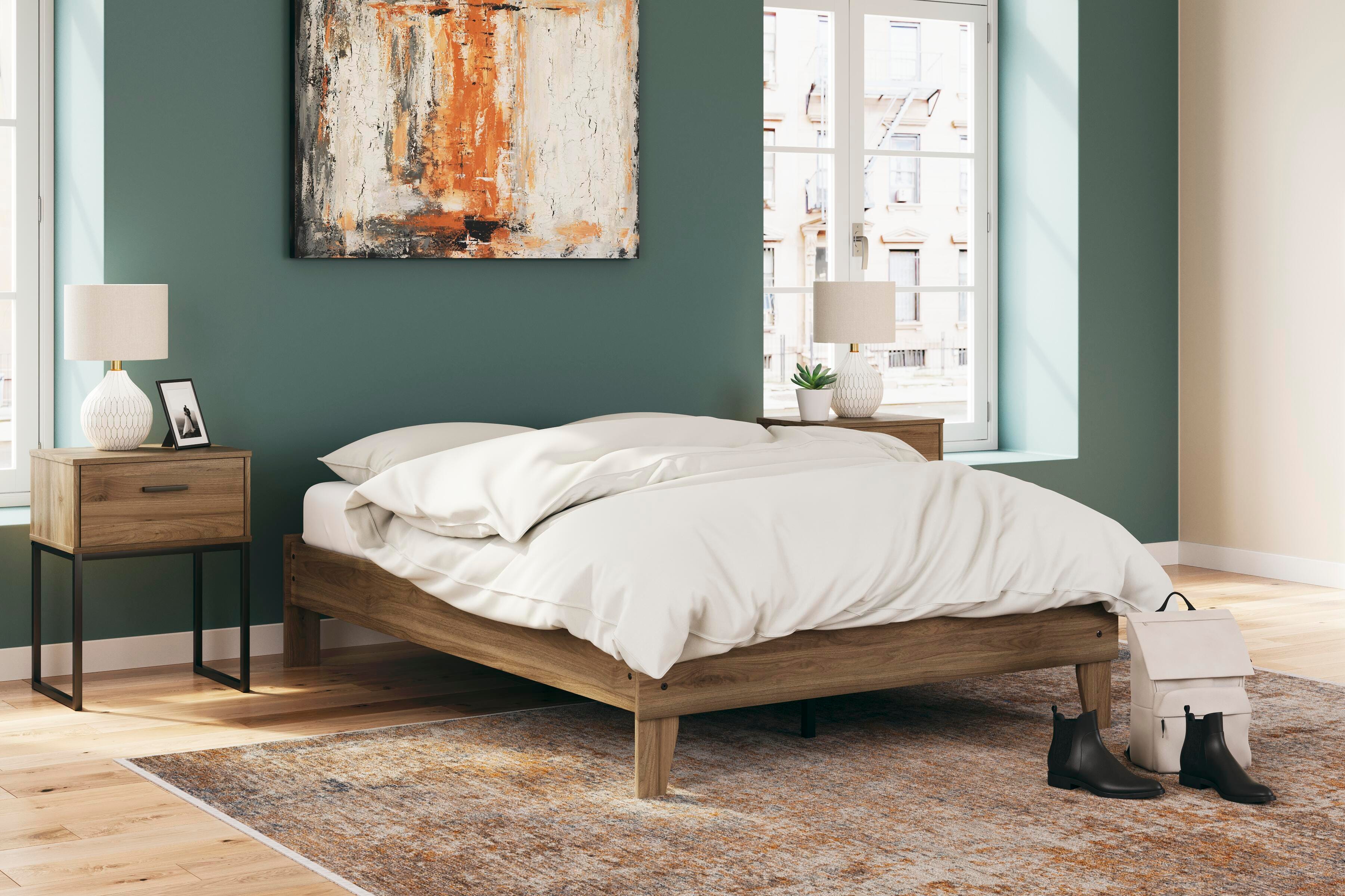 Click here for Deanlow Full Platform Bed  Honey prices