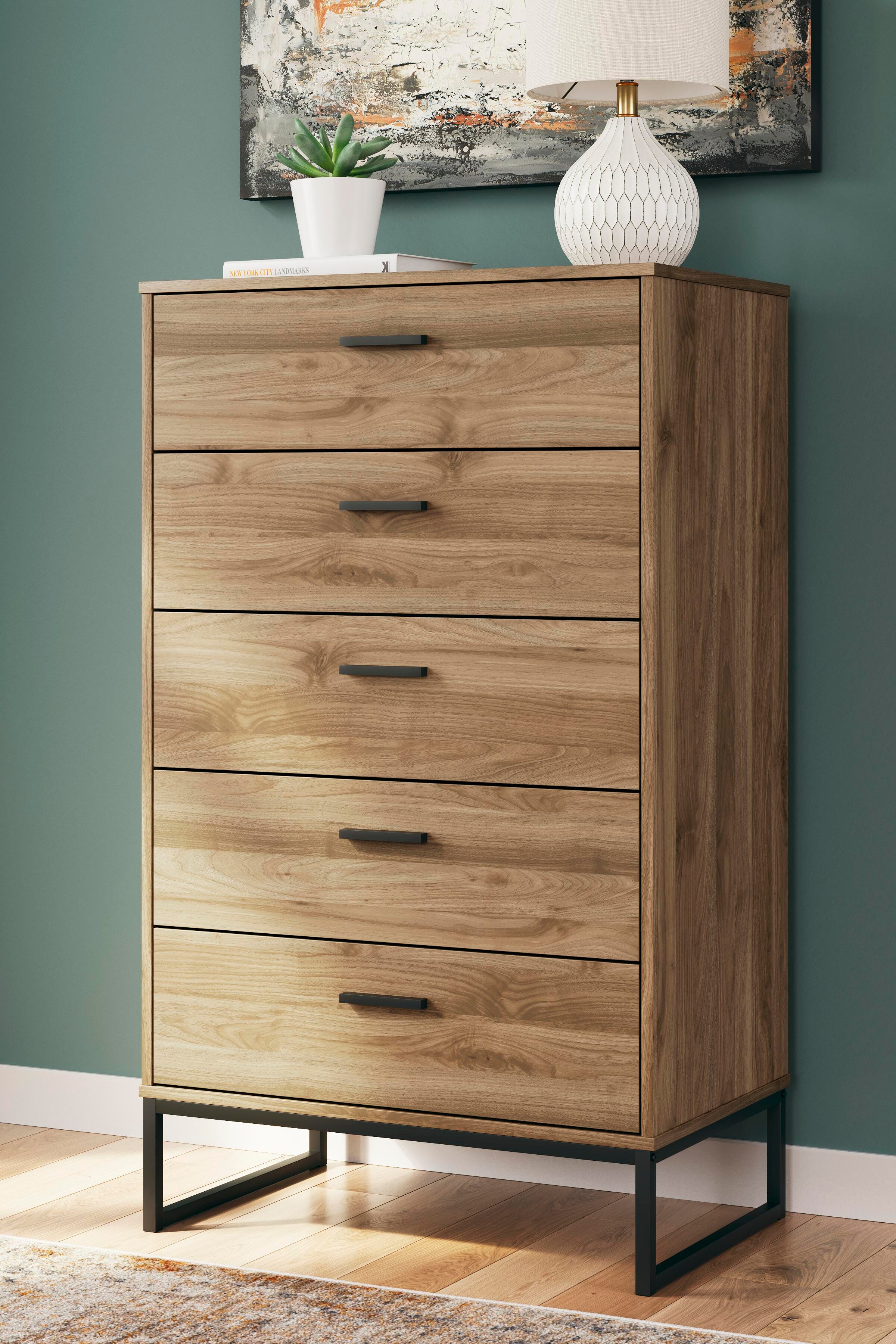 Click here for Deanlow 5 Drawer Chest of Drawers  Honey prices