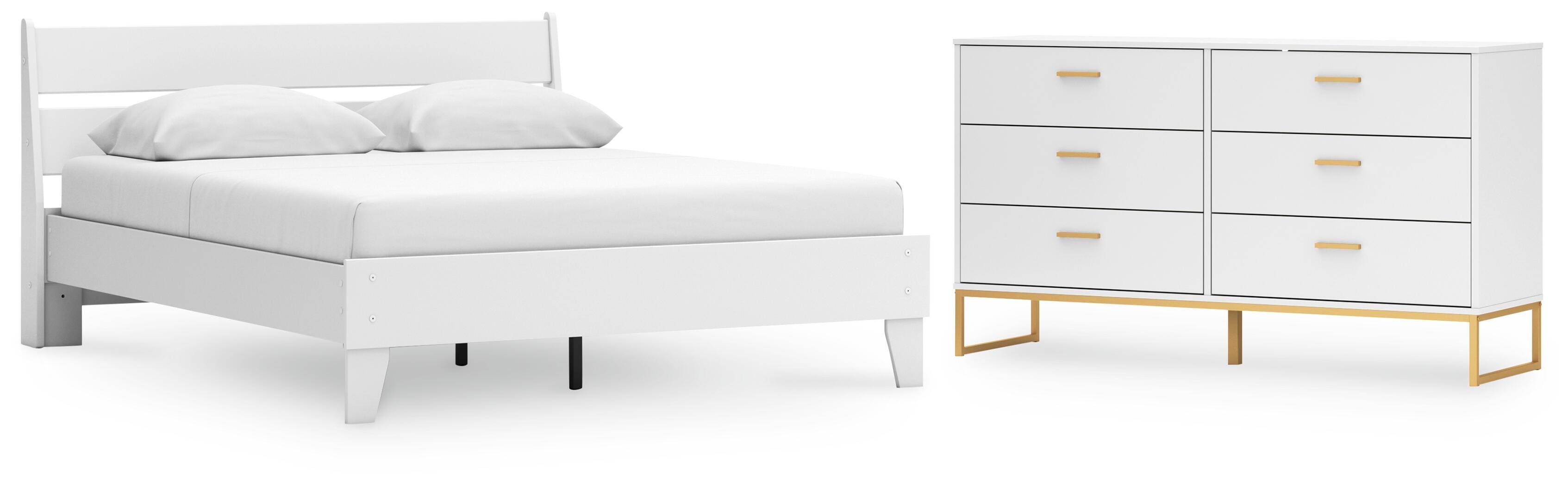Click here for Socalle Queen Panel Platform Bed with Dresser  Two... prices