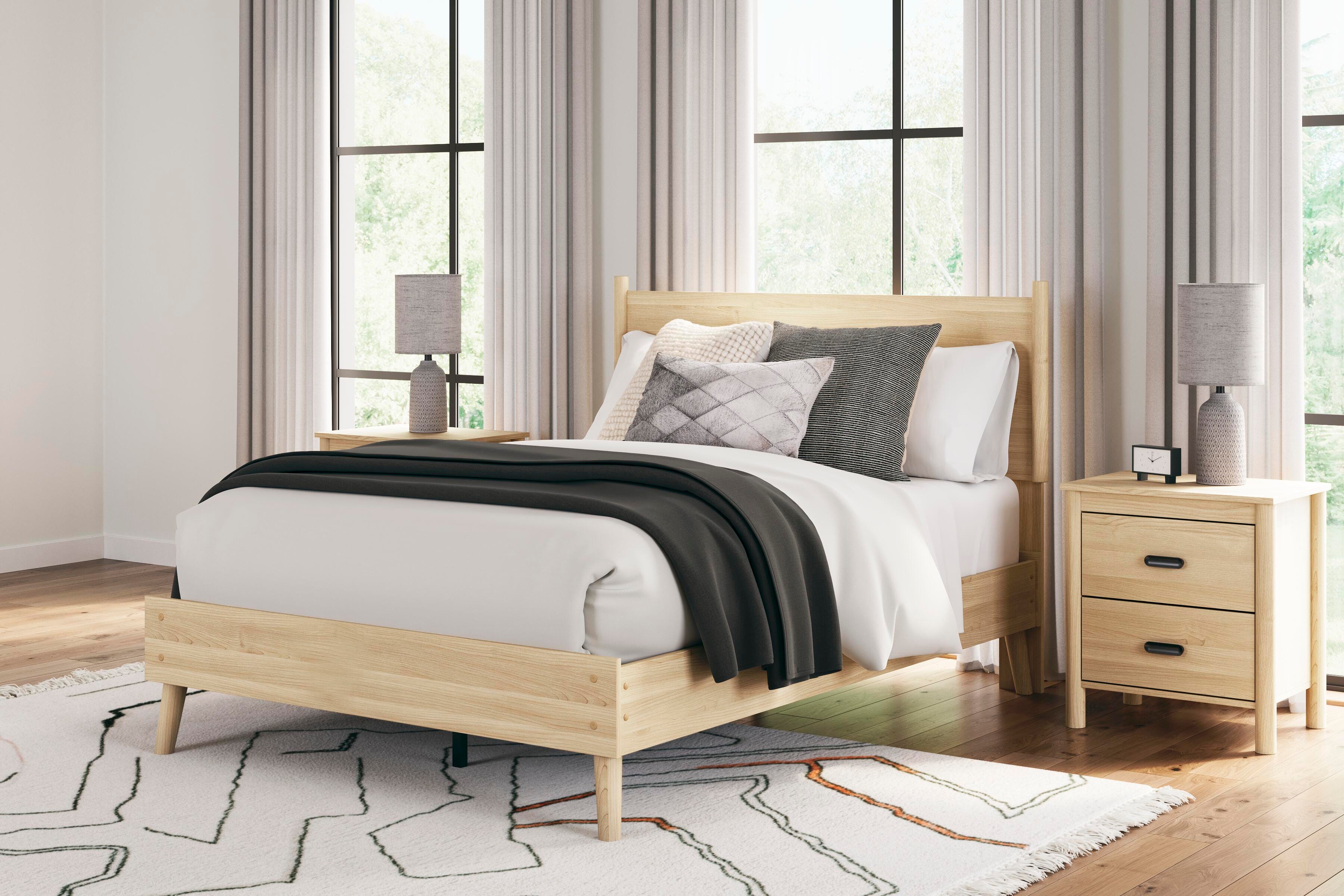 Click here for Cabinella Full Platform Panel Bed  Tan prices