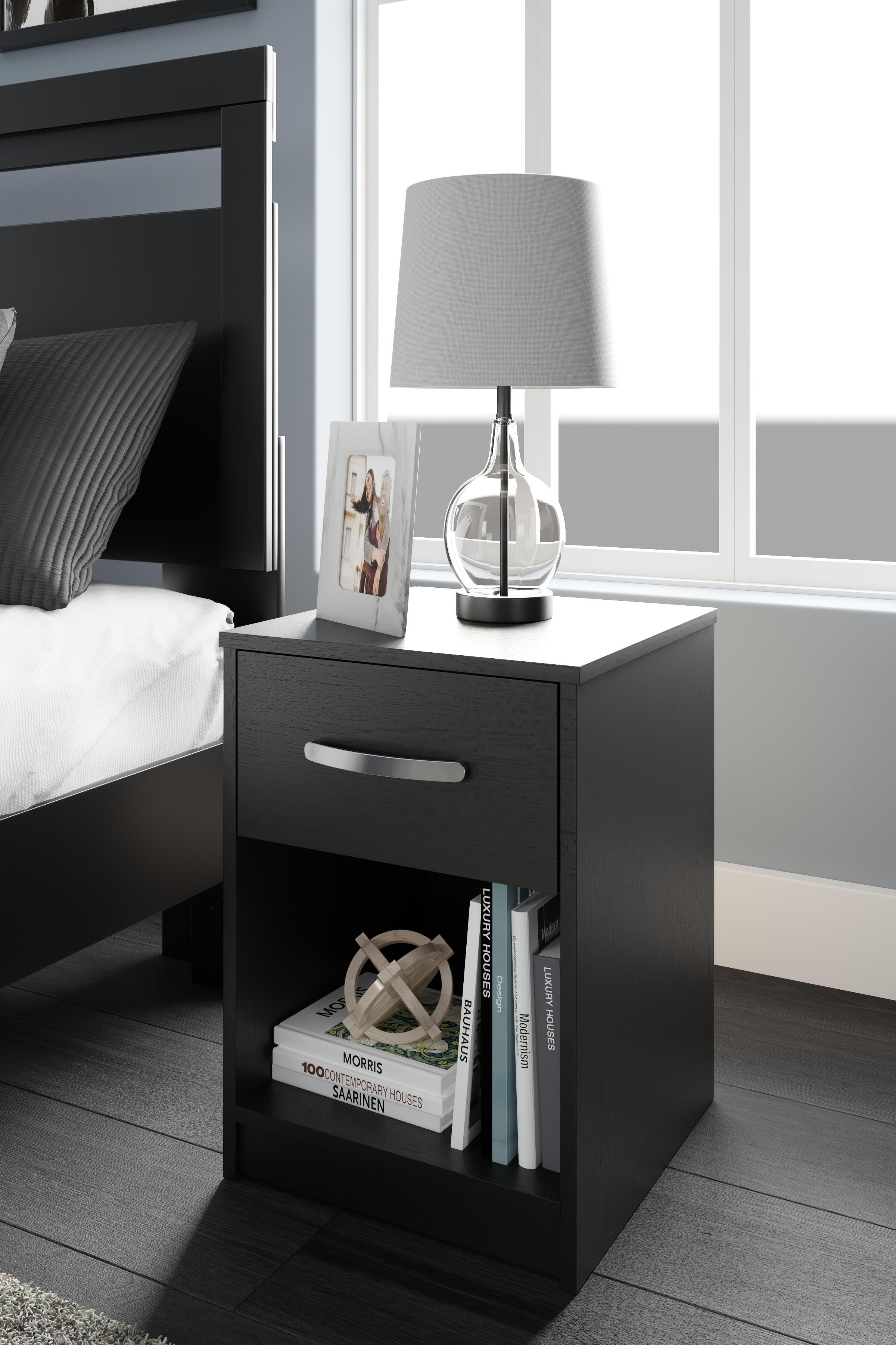 Click here for Finch 20 1 Drawer Nightstand  Black prices