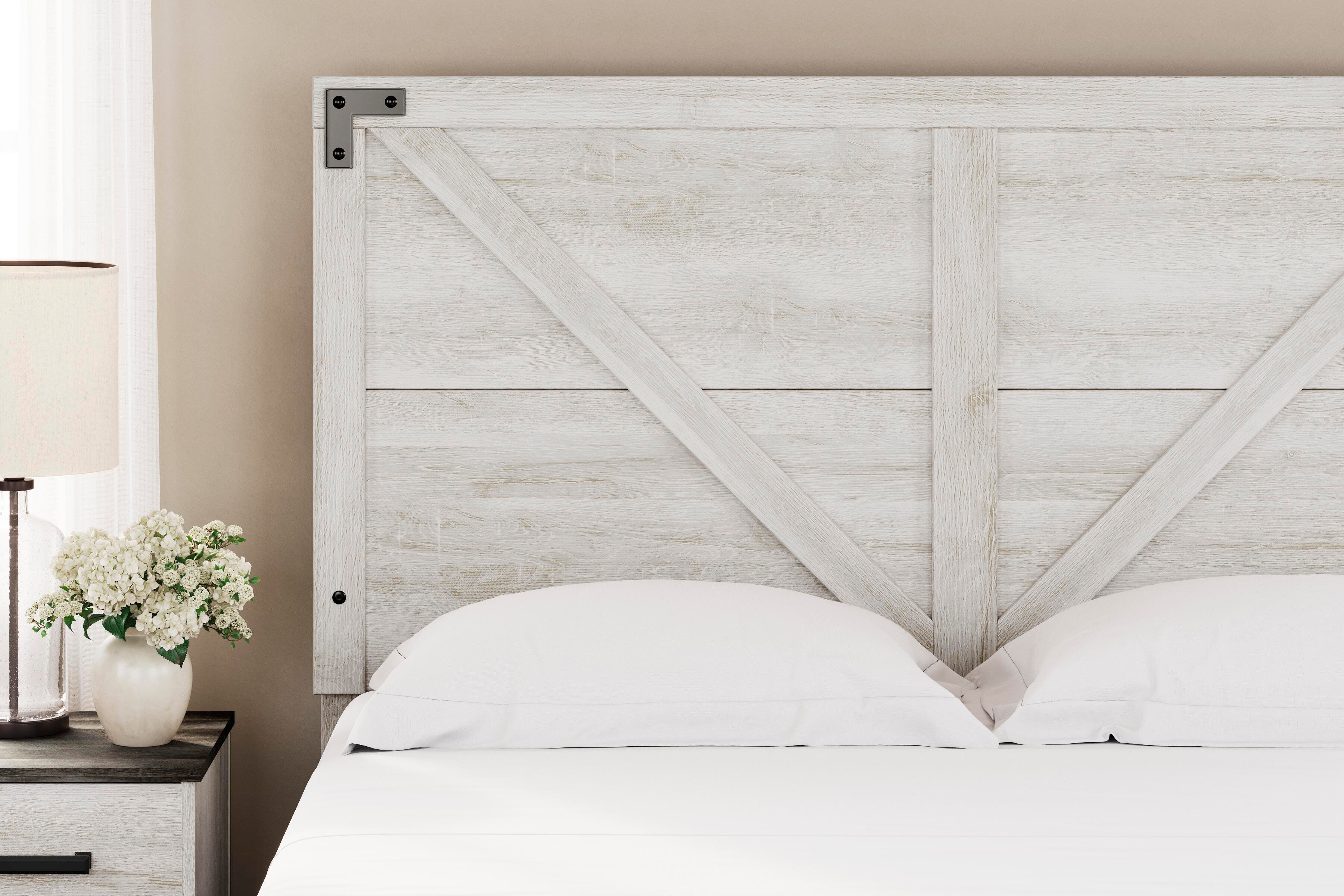 Click here for Shawburn Queen Crossbuck Panel Headboard  Whitewas... prices